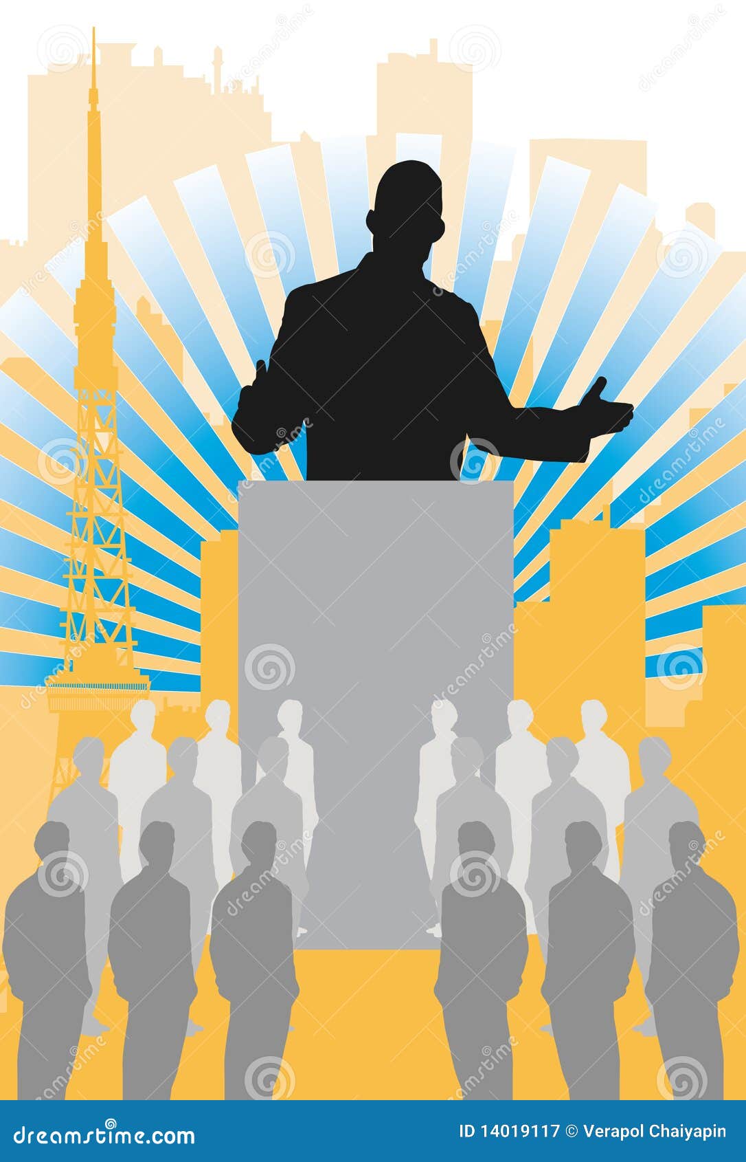 The Power of Speech stock illustration. Illustration of orator - 14019117