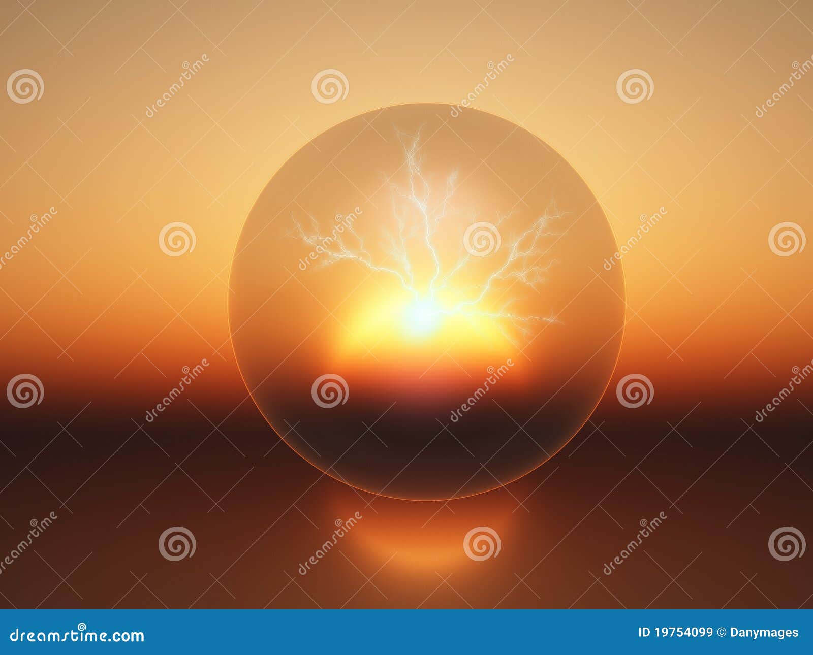 Power sphere stock illustration. Illustration of thunder - 19754099