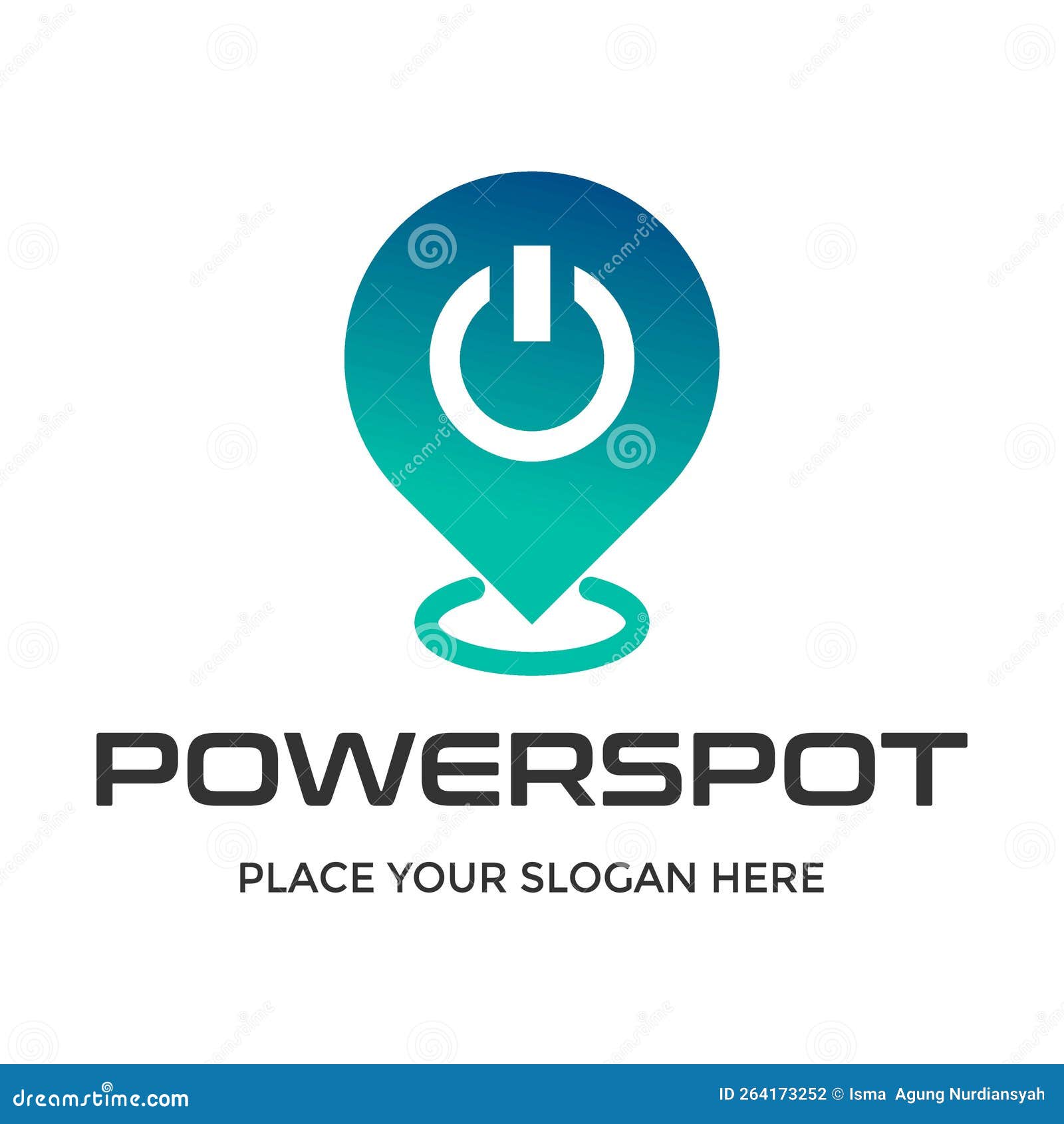 Power Spot or Location Vector Logo Template Stock Vector - Illustration ...