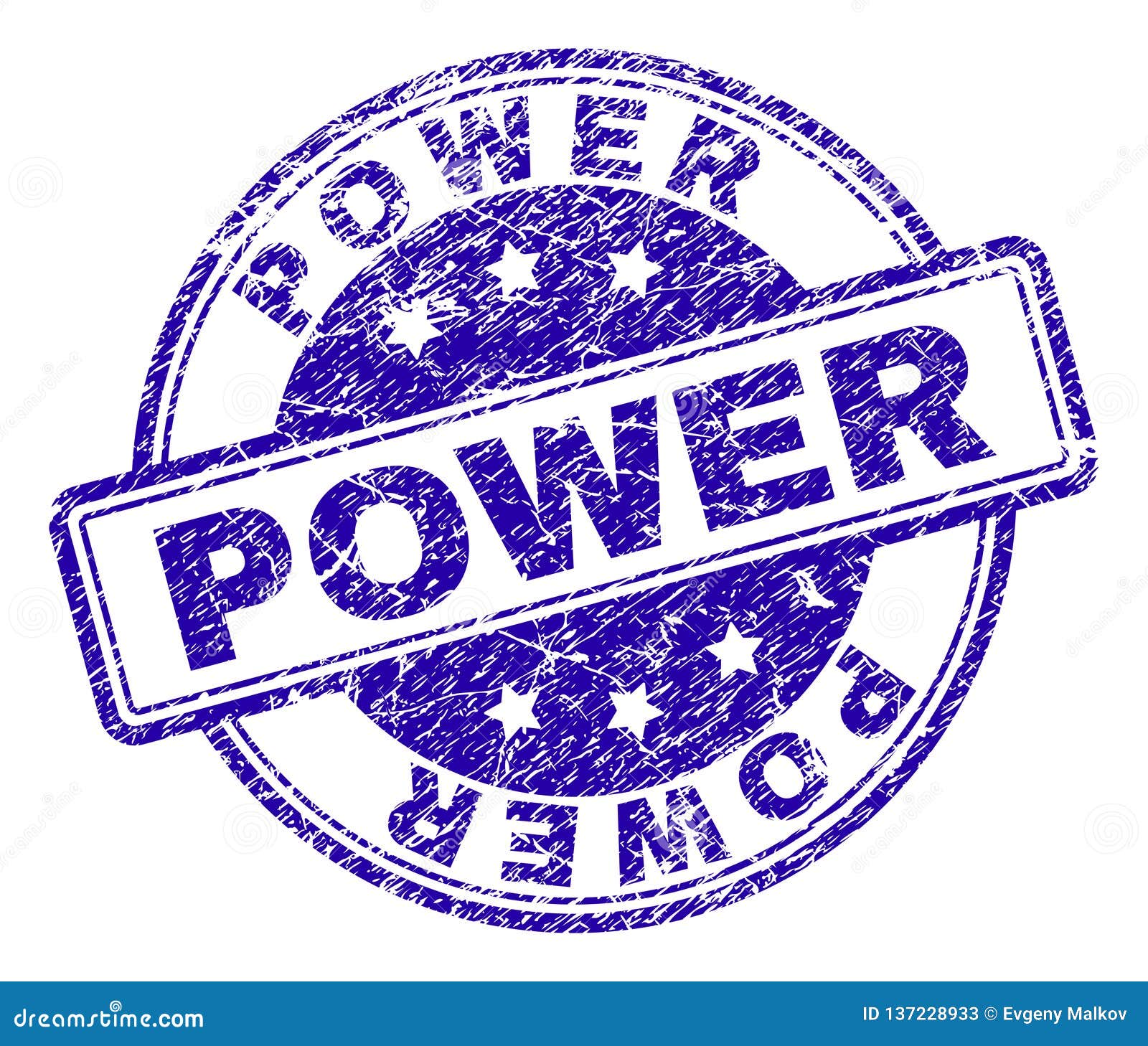 Grunge Textured POWER Stamp Seal Stock Vector - Illustration of circle ...
