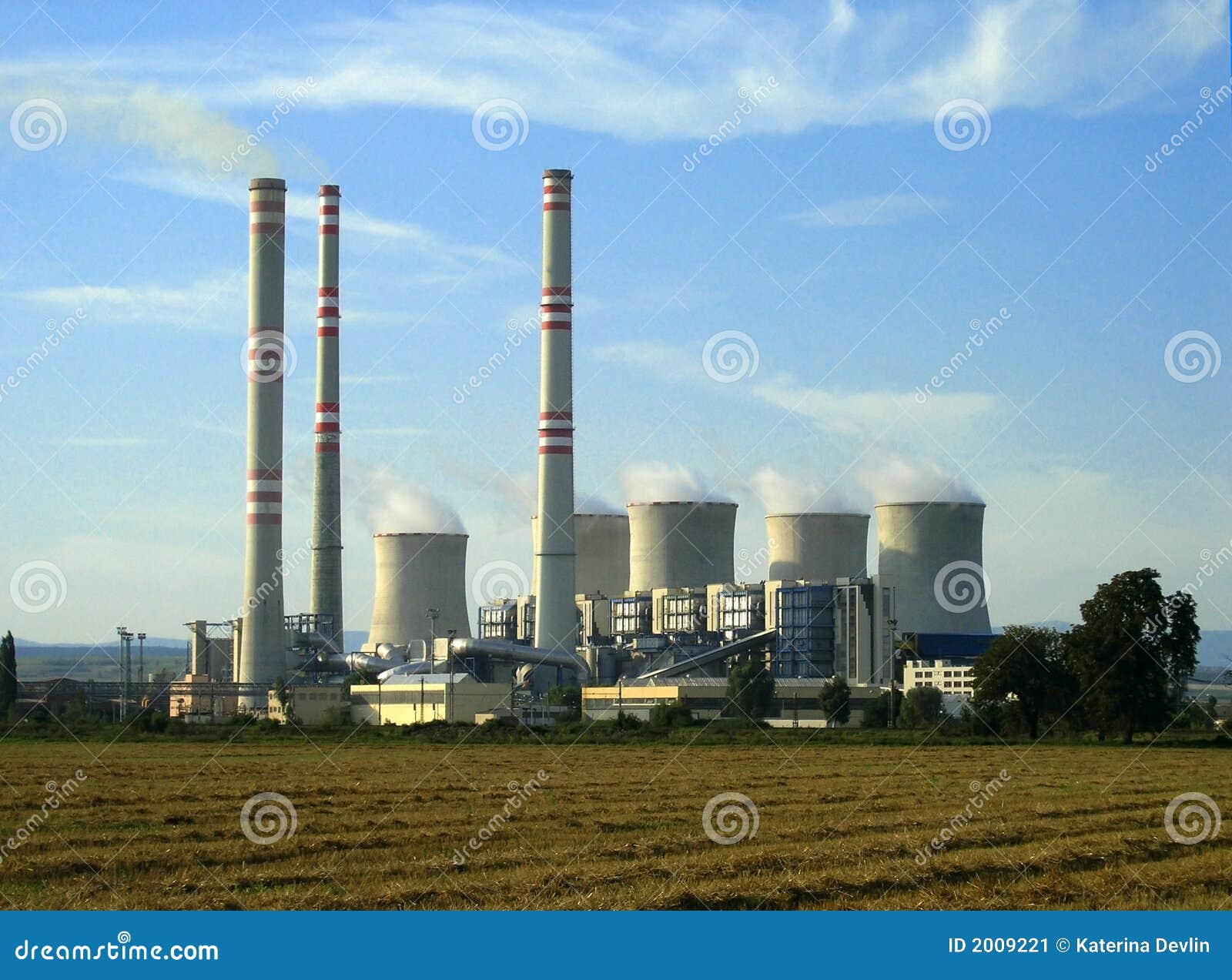 A power station stock image. Image of plant, light, steam - 2009221