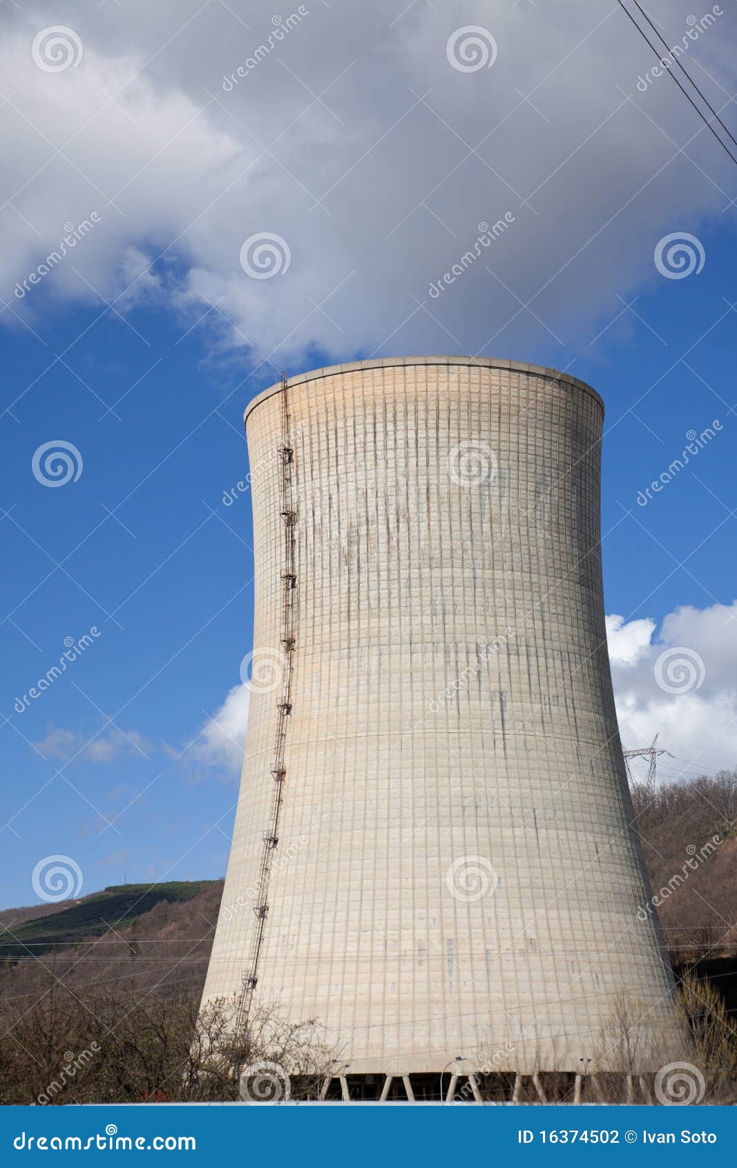 Power station Chimney stock photo. Image of global, chimney - 16374502
