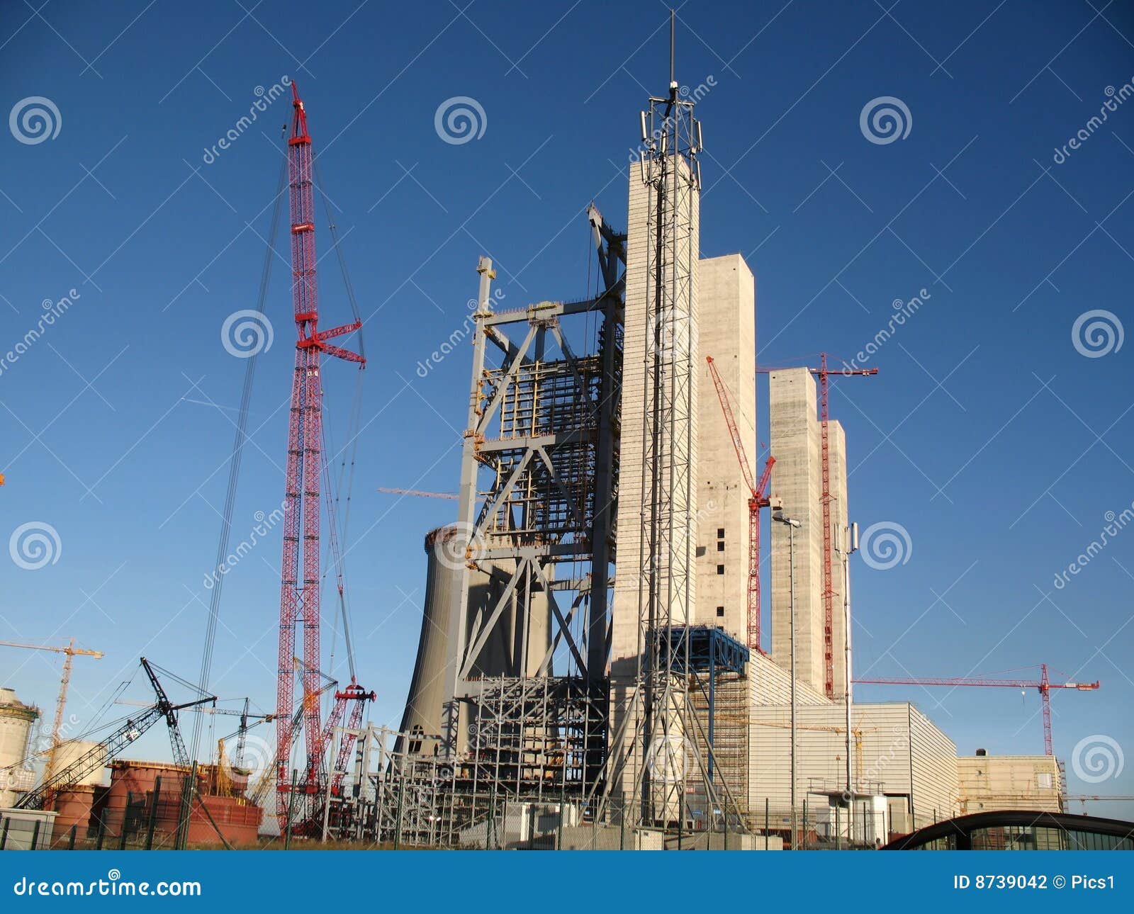 Power station construction stock photo. Image of coal - 8739042