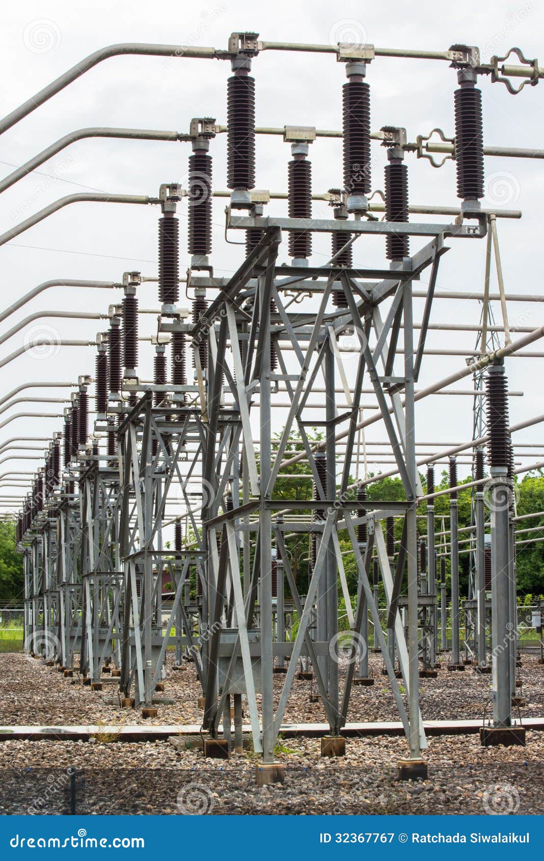 Power Station, Electric Station Stock Image - Image of outdoors, line ...