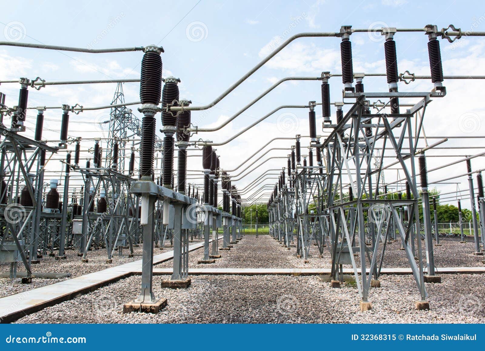 Power Station, Electric Station Stock Image - Image of metal, nature ...