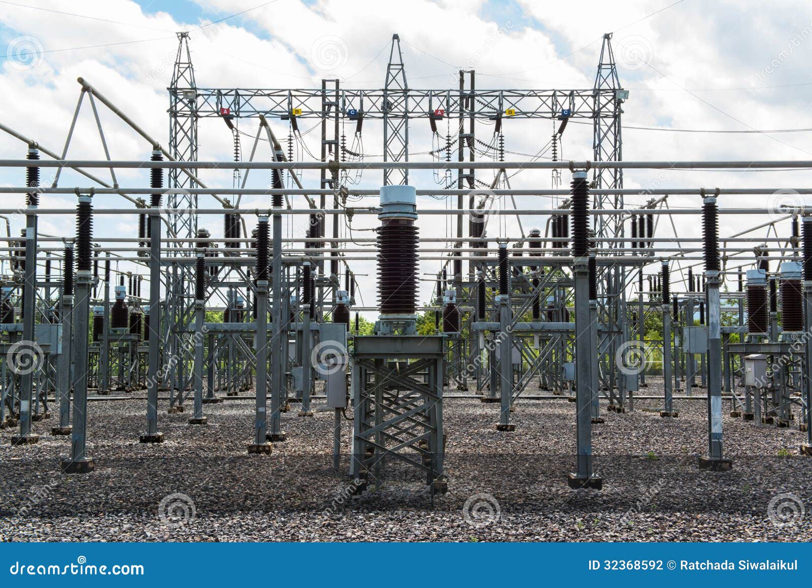 Power Station, Electric Station Stock Photo - Image of fuse, factory ...