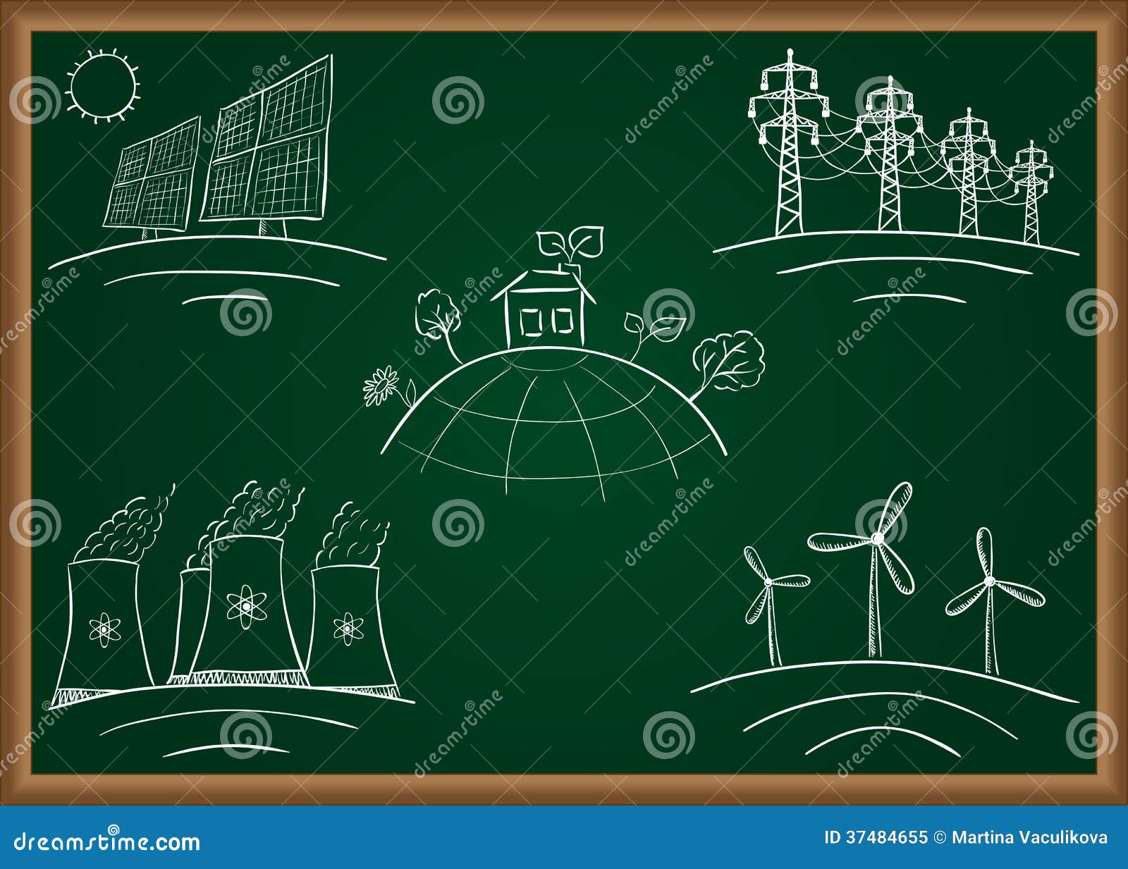 Power Station Energy Doodles Stock Vector - Illustration of panel ...
