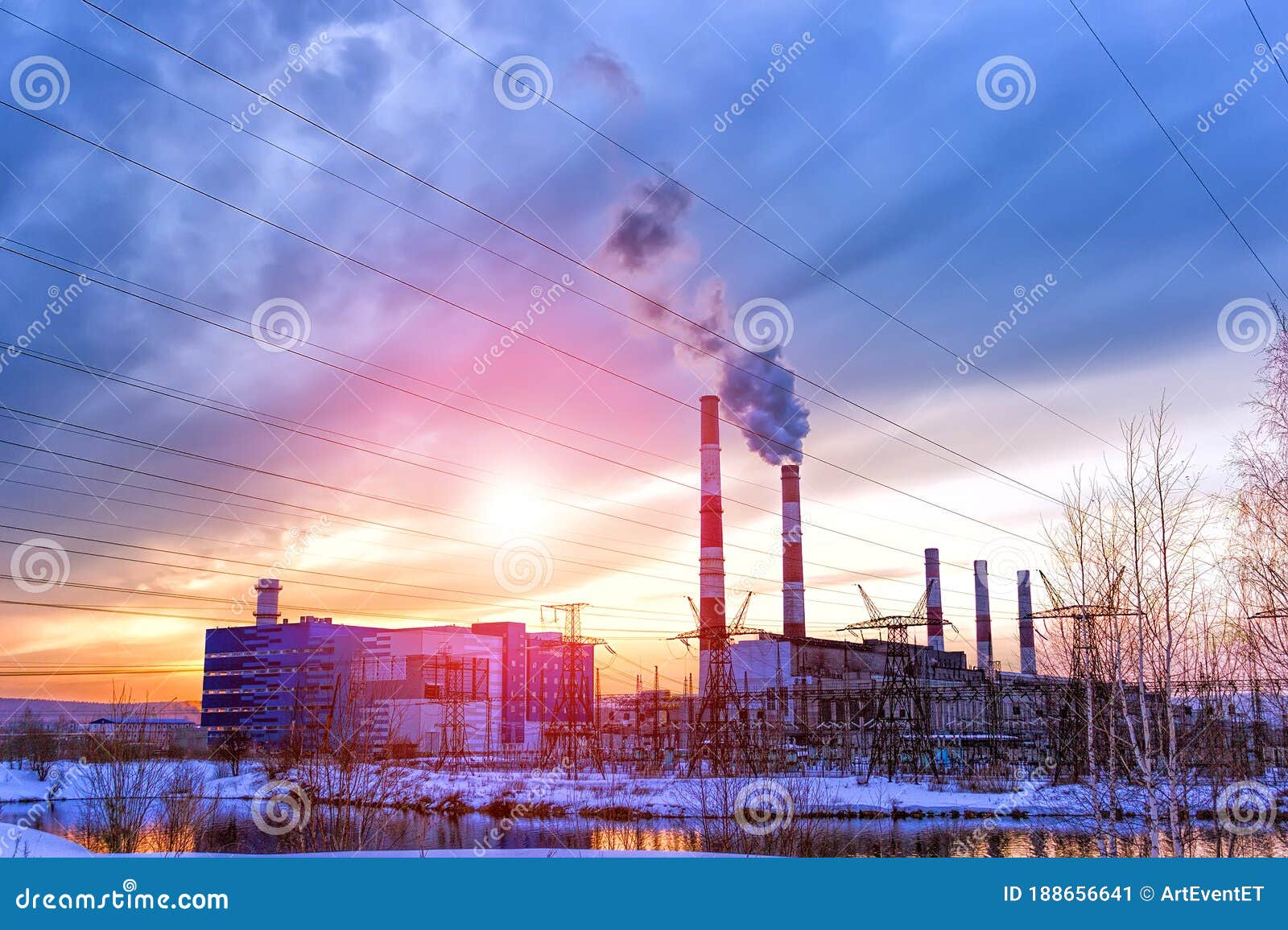 Power Station. Environmental Problem of Pollution of Environment and in ...