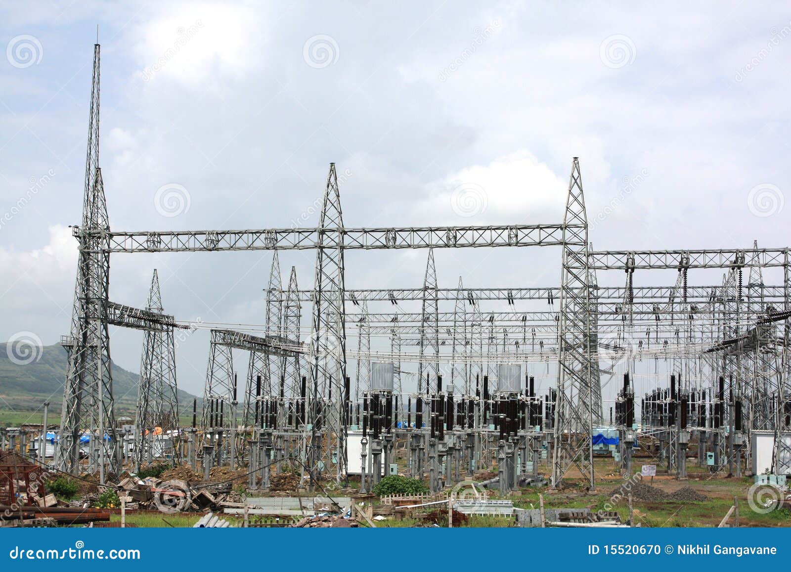 Power Station Grid stock photo. Image of towers, plant - 15520670