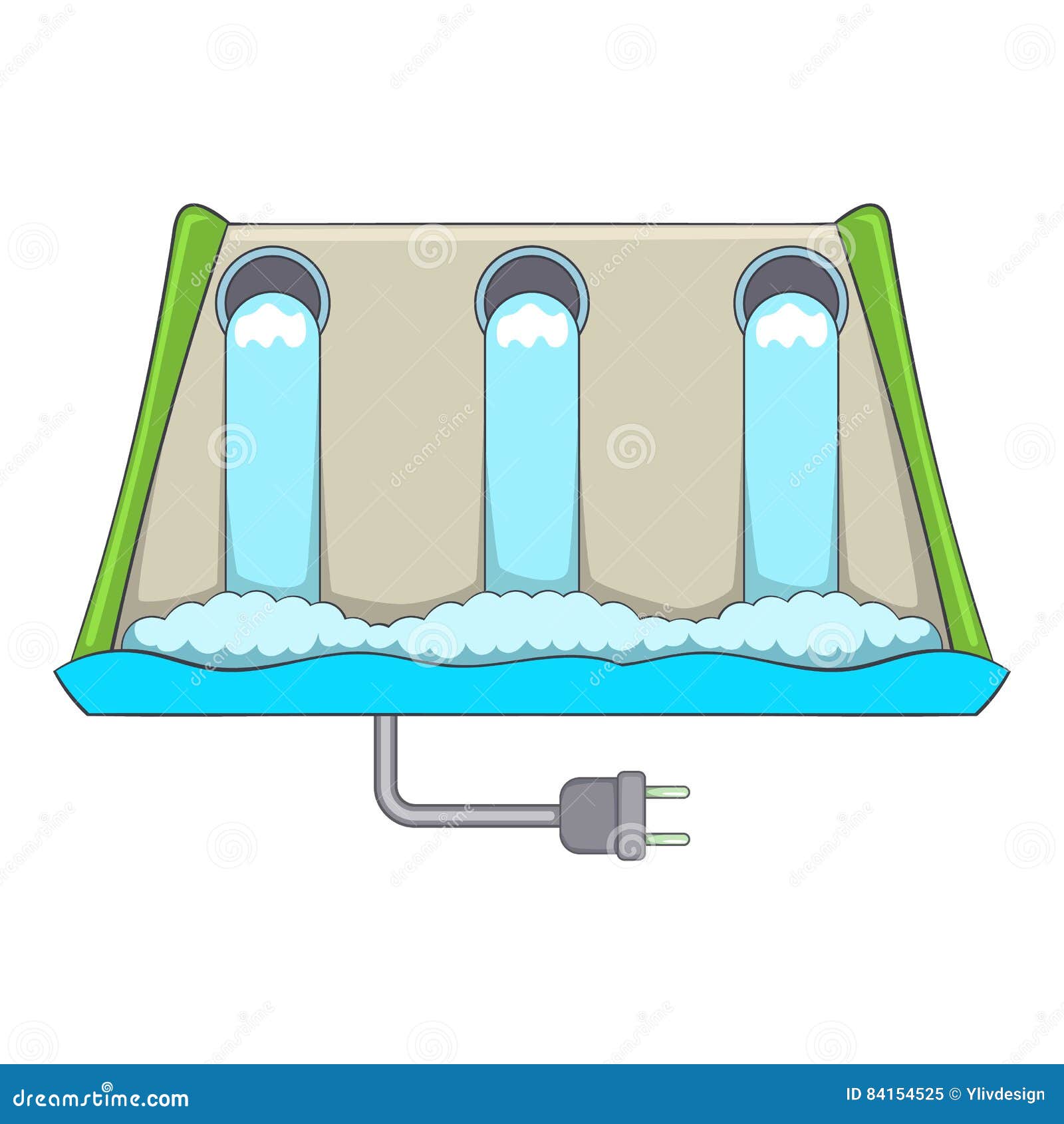 Power Station Icon, Cartoon Style Stock Vector - Illustration of plug ...