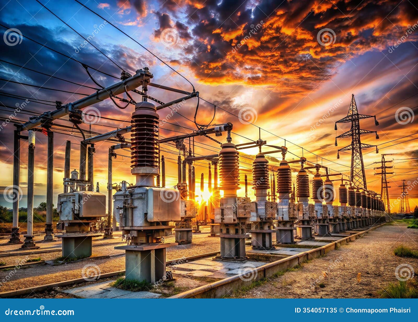 Power Station Infrastructure A Detailed View Of Electrical Relays ...