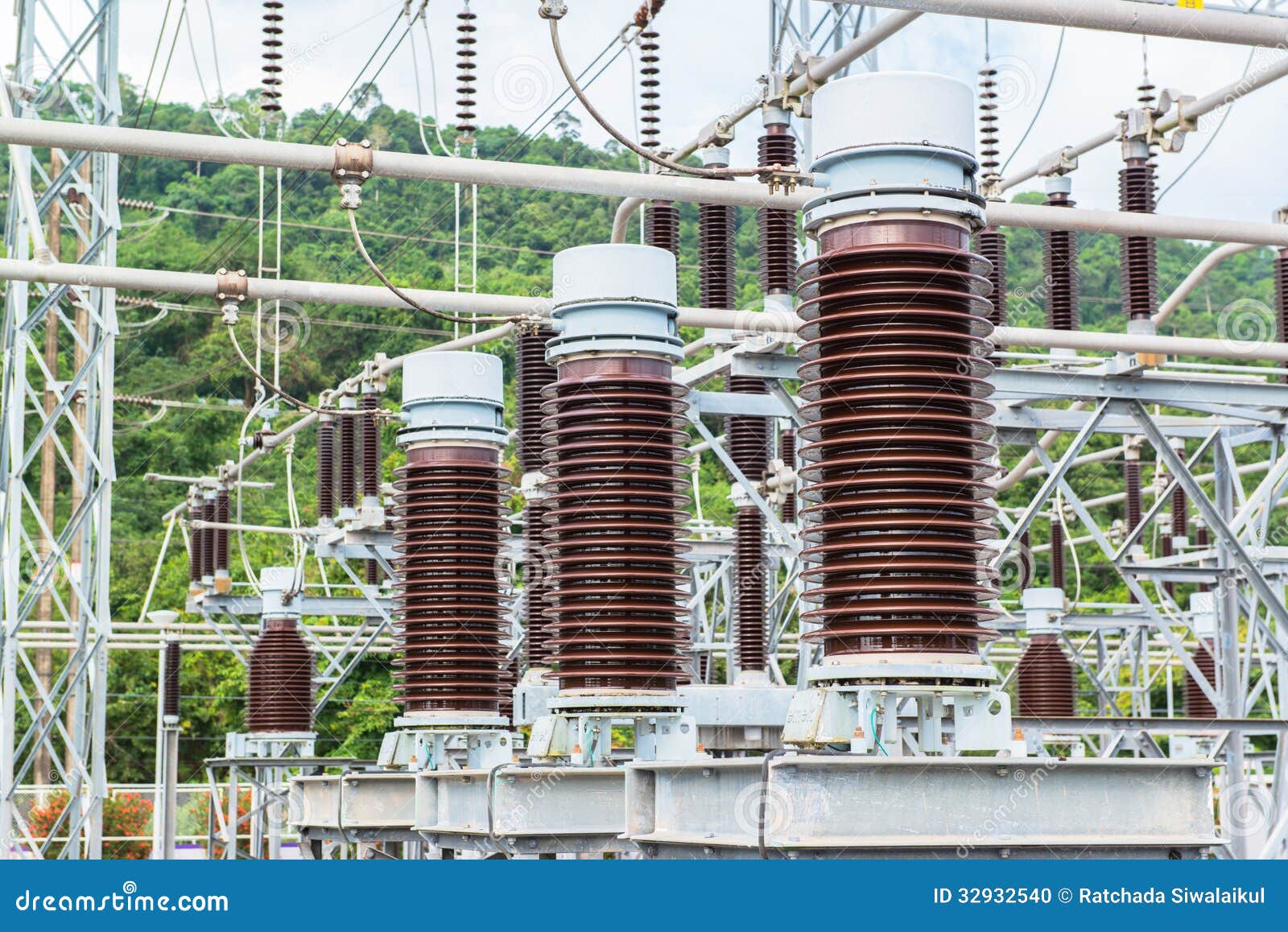 Power Station for Making Electric Energy Stock Photo - Image of high ...