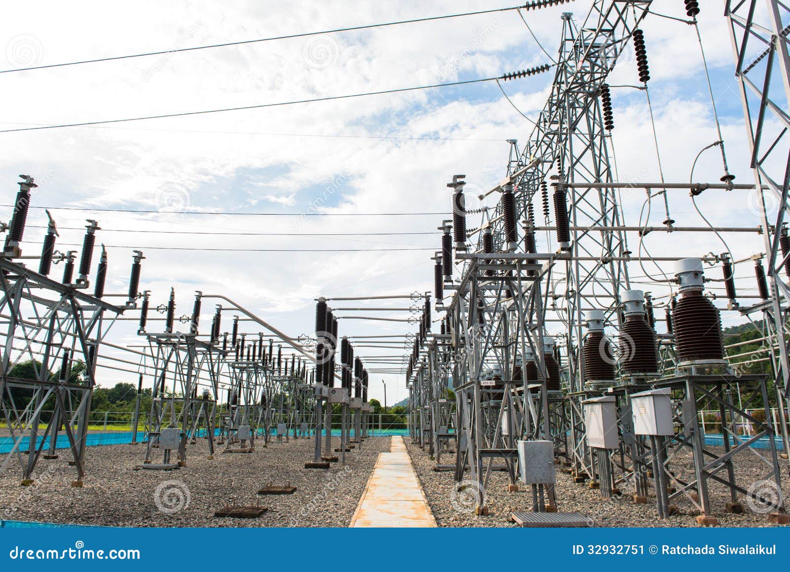 Power Station for Making Electric Energy Stock Image - Image of control ...