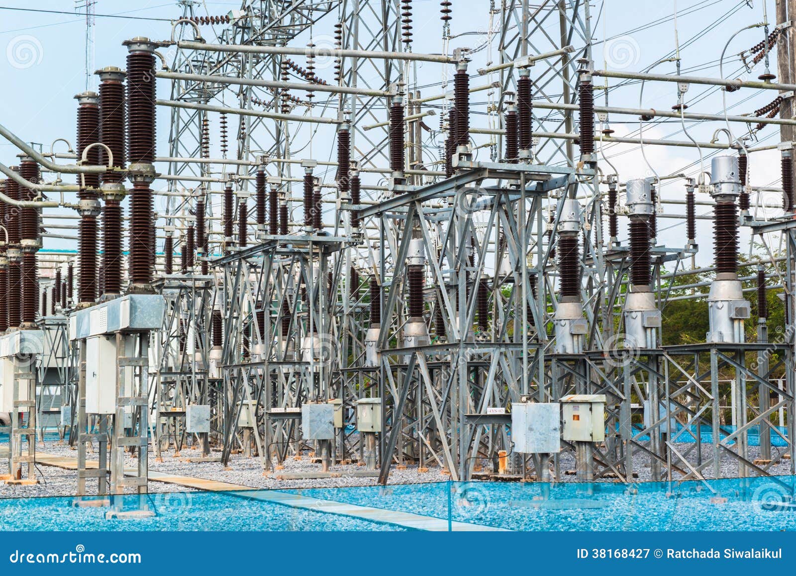 Power Station for Making Electric Energy Stock Image - Image of ...