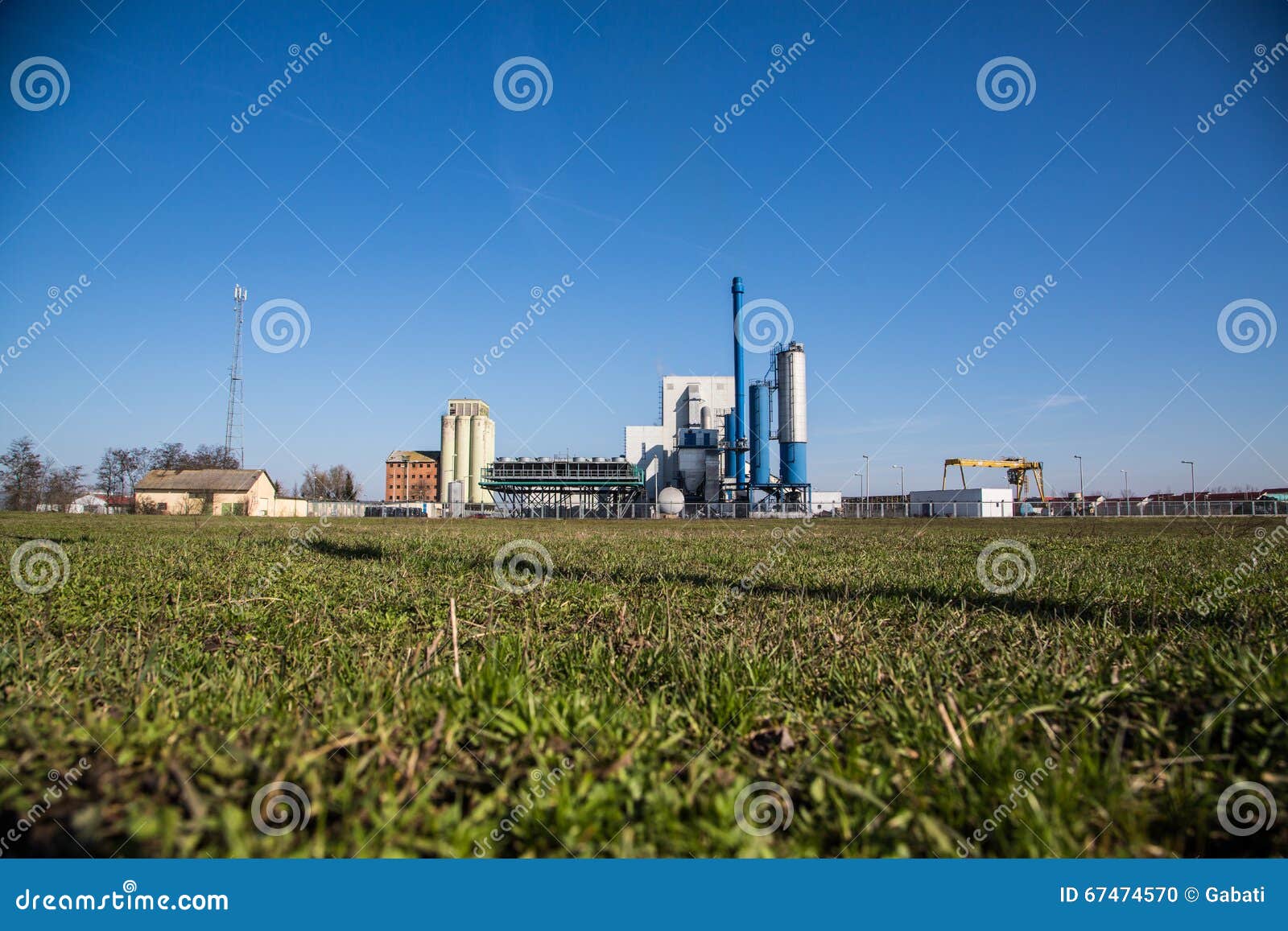 Power station and nature stock photo. Image of cloud - 67474570