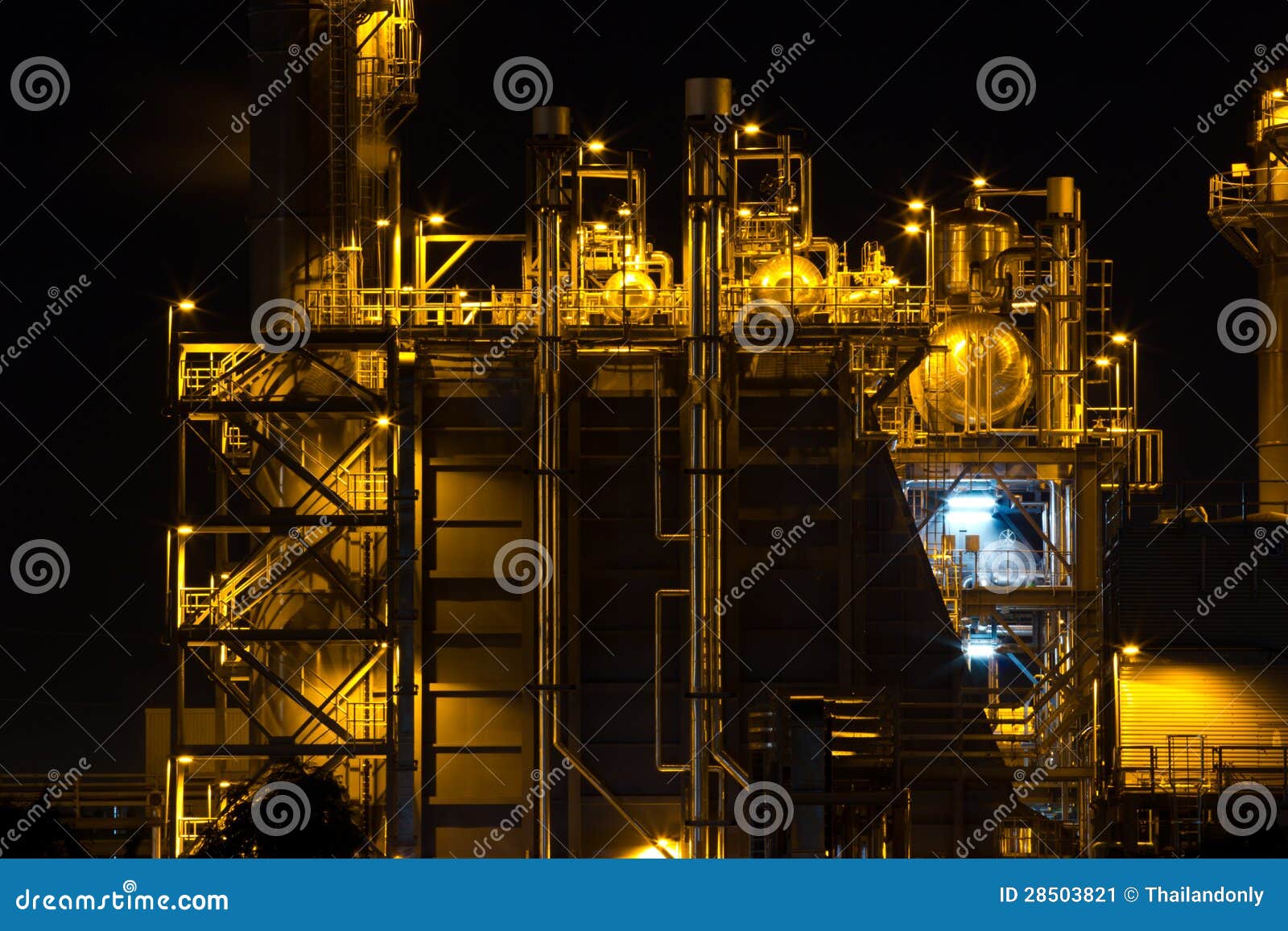 Power station at night stock image. Image of electric - 28503821