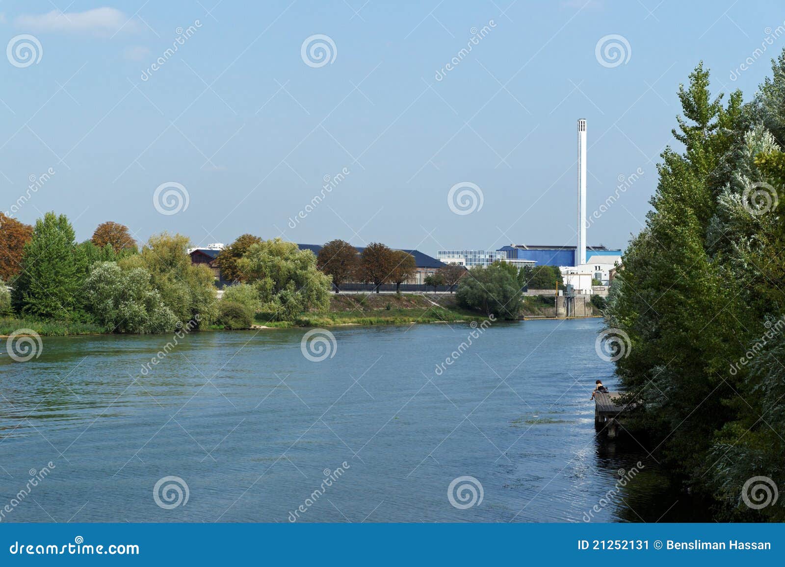 Power Station on Seine River Stock Image - Image of travel, seine: 21252131