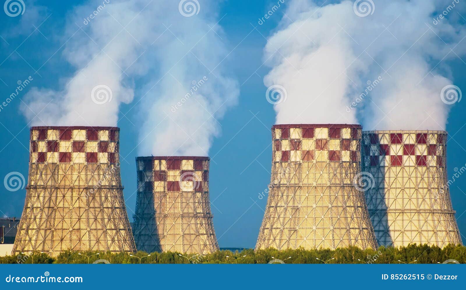Power Station Smoke Building Industrial Stock Image - Image of ecology ...