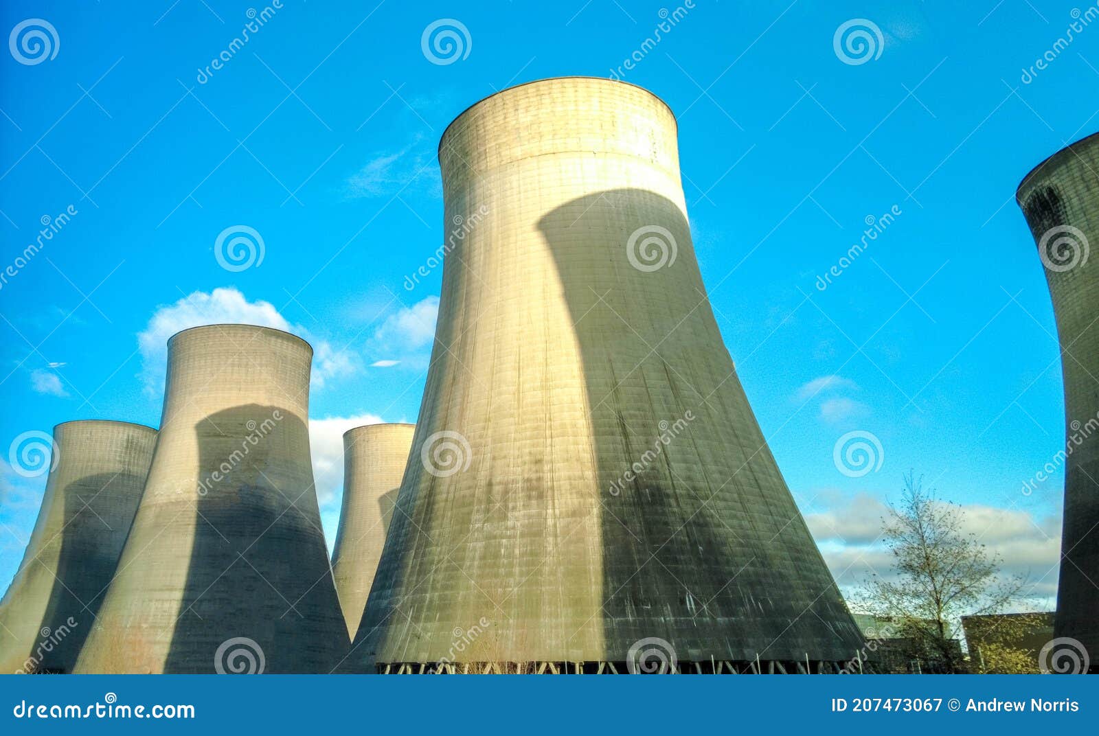 Power Station Stacks stock image. Image of edit, blank - 207473067
