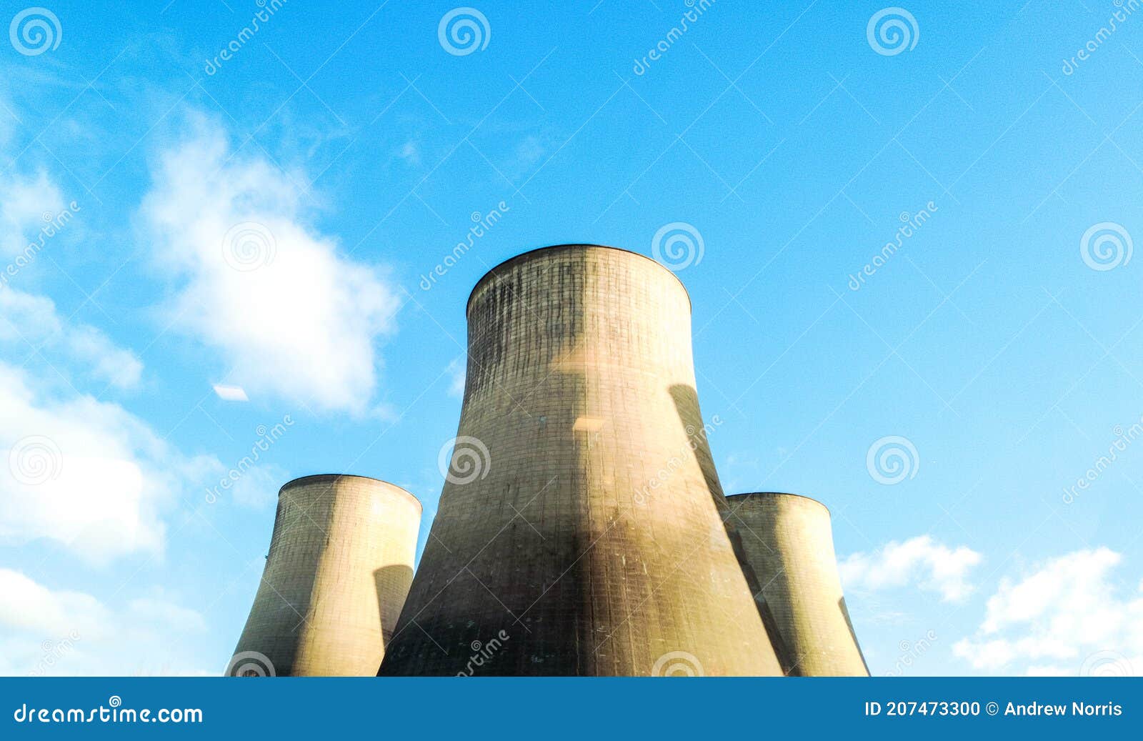 Power Station Stacks stock photo. Image of giant, design - 207473300