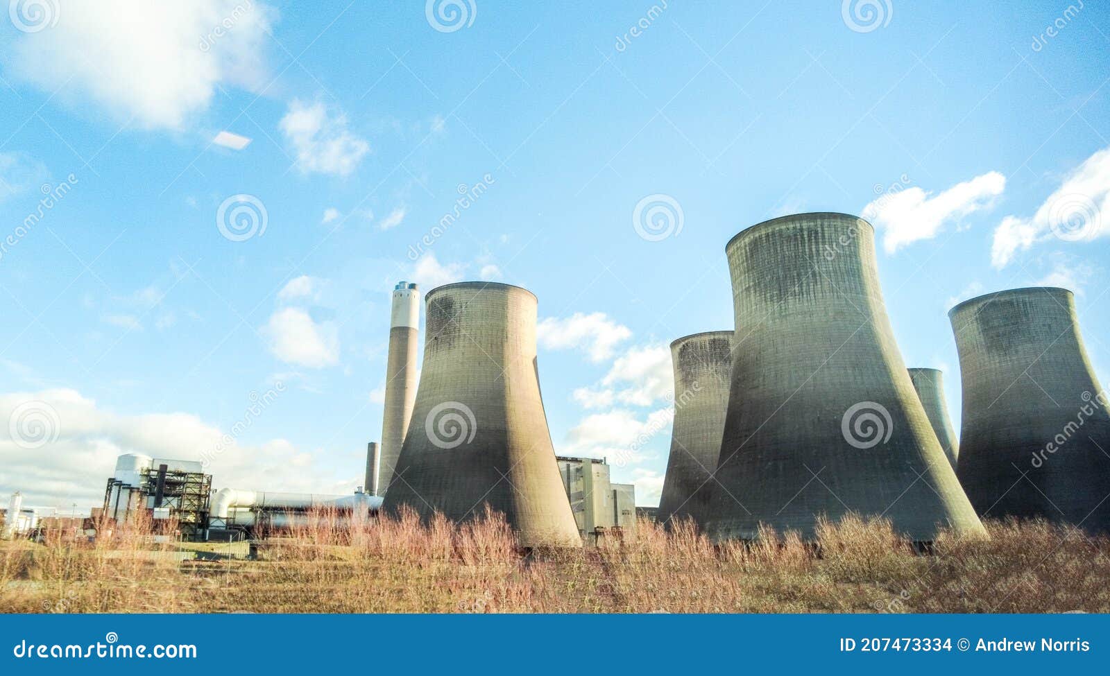 Power Station Stacks stock photo. Image of stacks, copy - 207473334