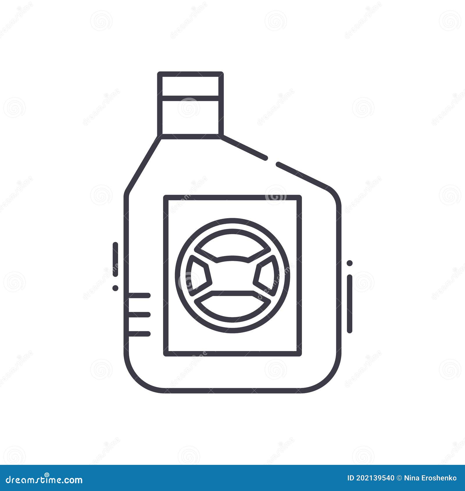 Power Steering Fluid Icon, Linear Isolated Illustration, Thin Line ...