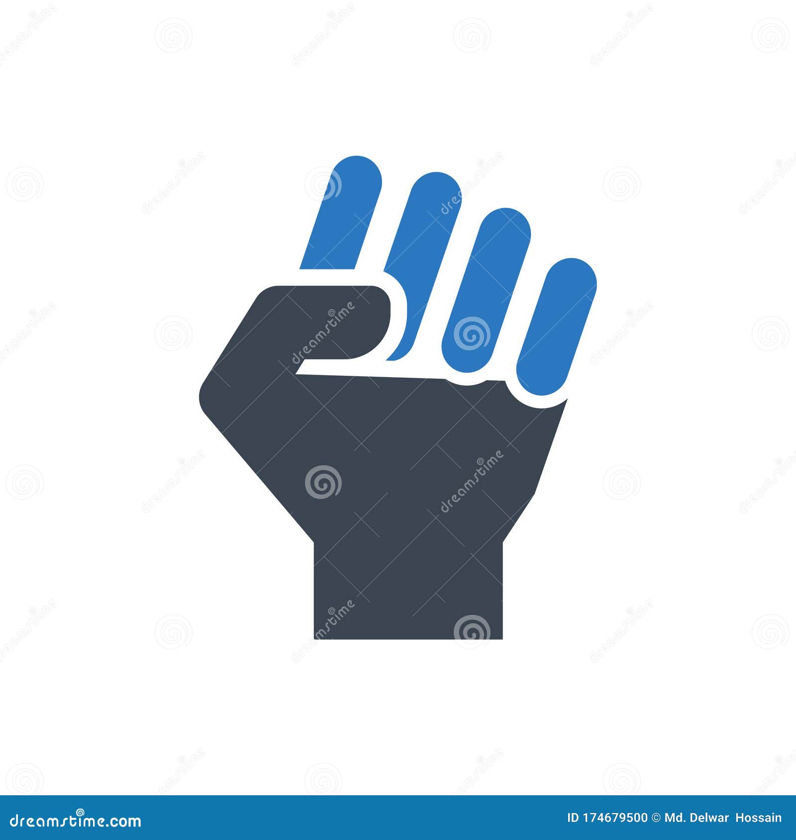 Power, strength icon stock vector. Illustration of power - 174679500