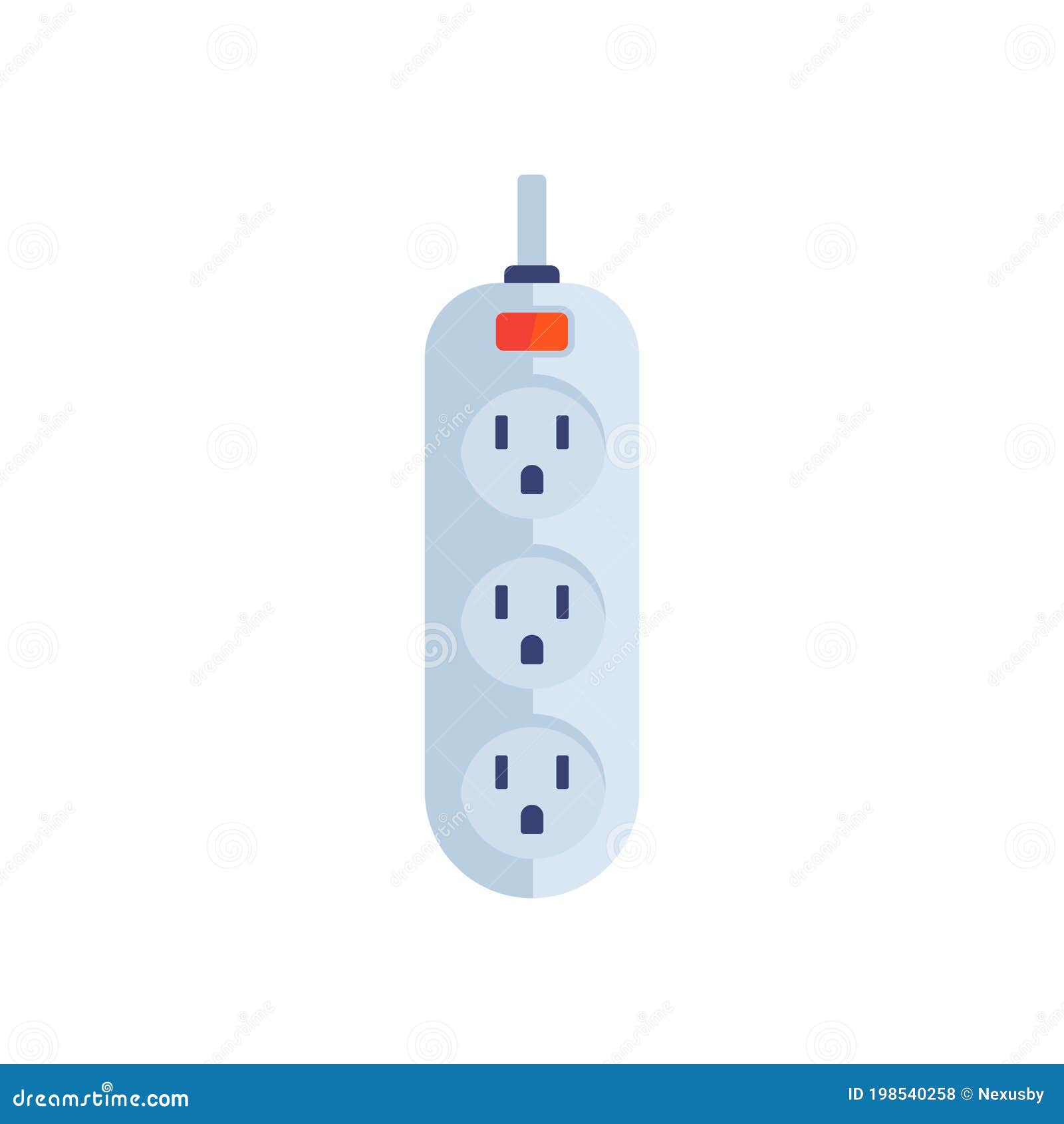 Power Strip And Cables Cartoon Vector | CartoonDealer.com #54416929