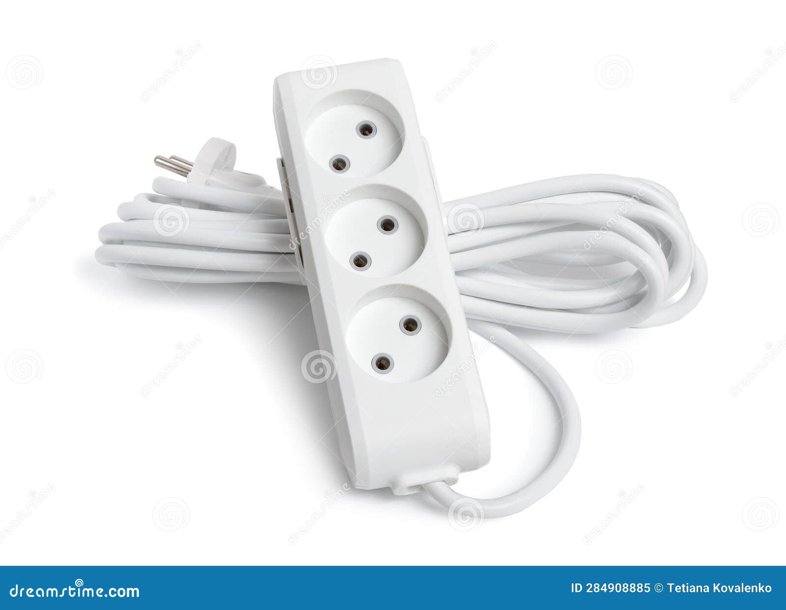A Power Strip with Individual Switches for Each Socket. Isolated Stock ...