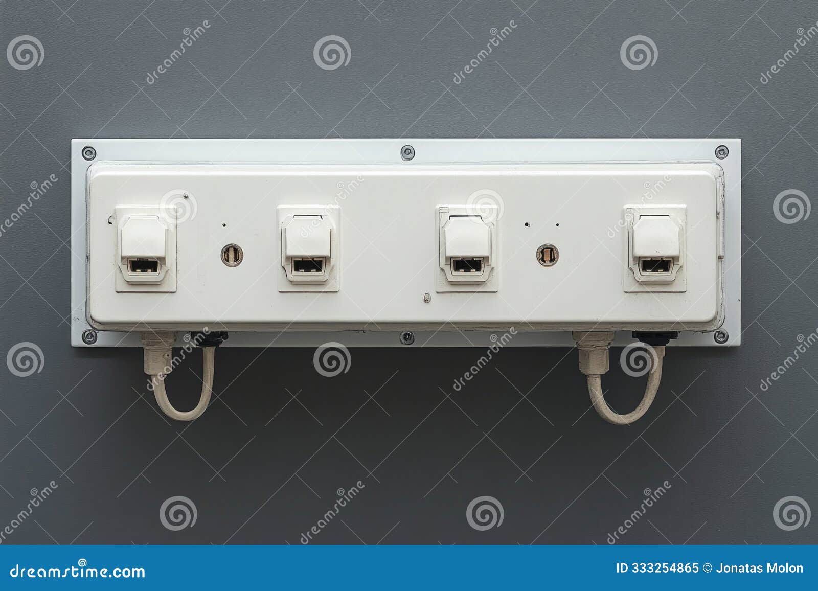 Power Strip with Multiple Connected Plugs: Surge Protection, Electrical ...