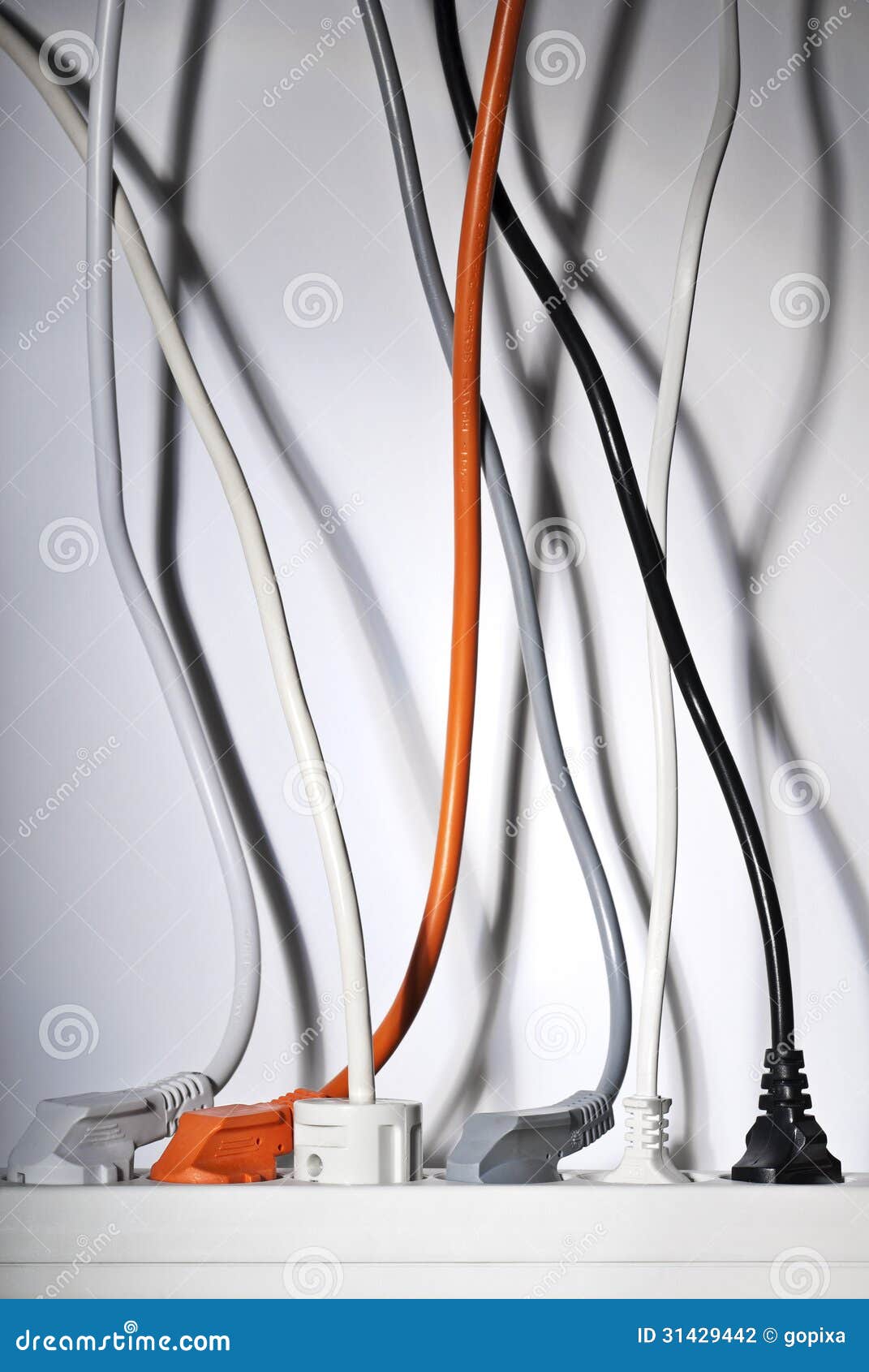 Power cables stock photo. Image of supply, plug, electric - 31429442