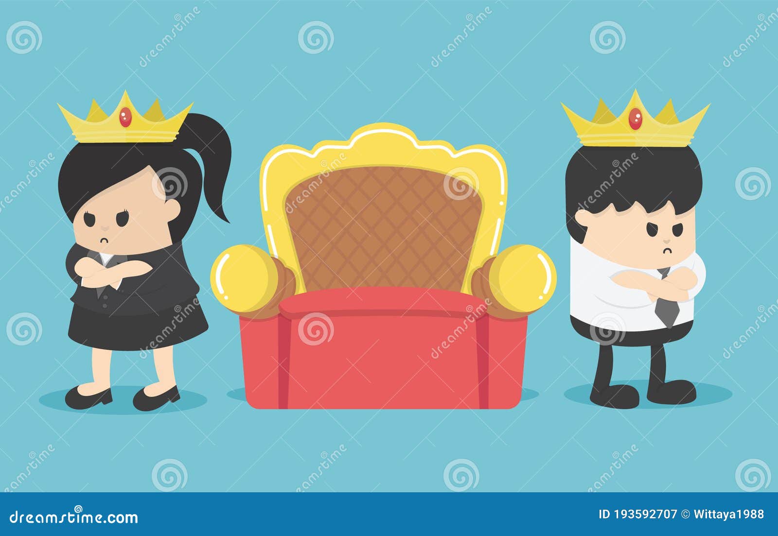 Struggle Between Businessmen For A Big Lightbulb. Big Idea. Vector ...