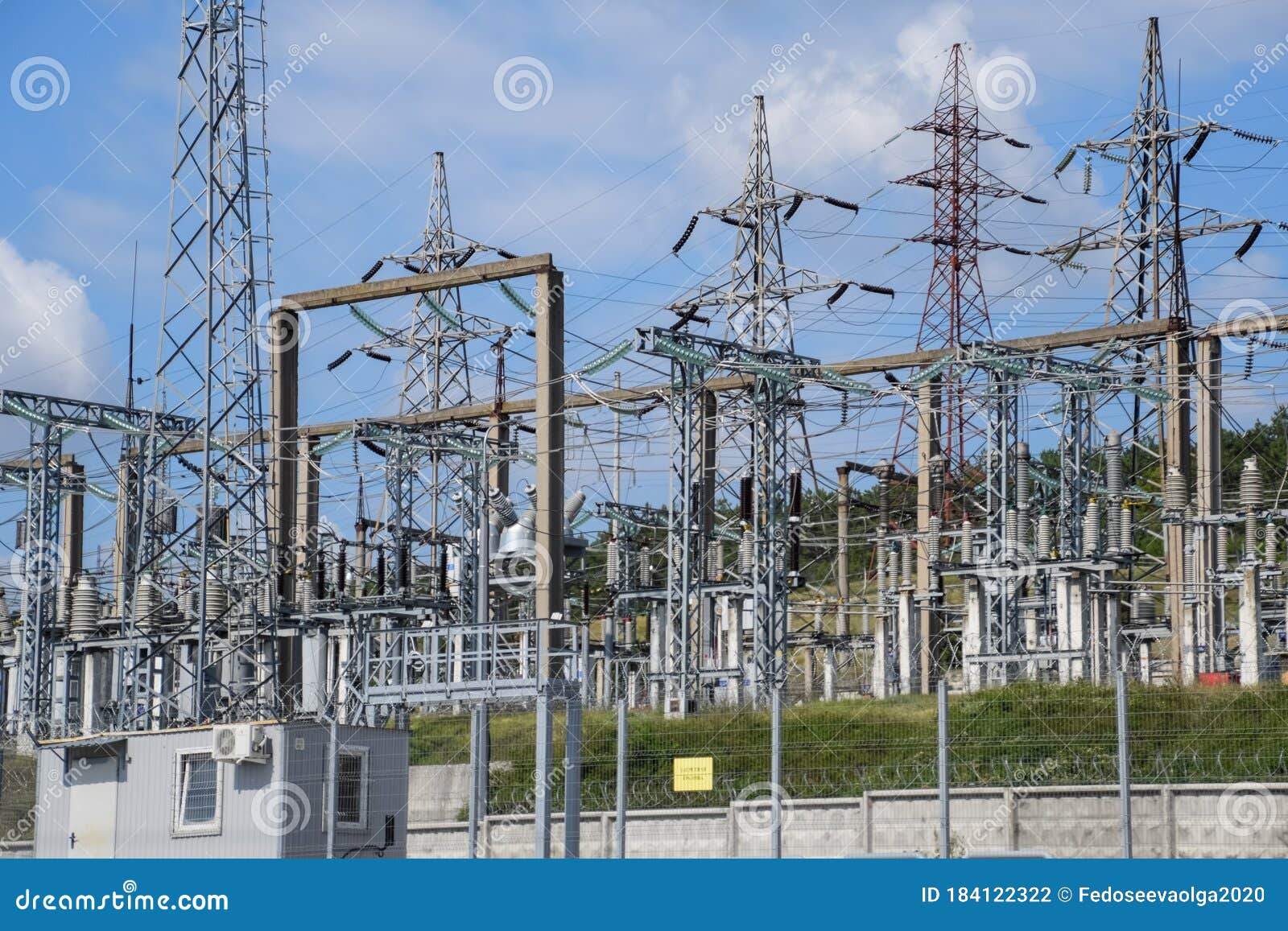 Power Substation Equipment, Transformers and Wire Poles Stock Photo ...