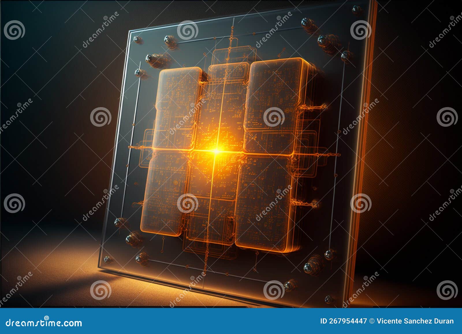 The Power of the Sun in the Solar Panels, Generative Ai Stock Image ...