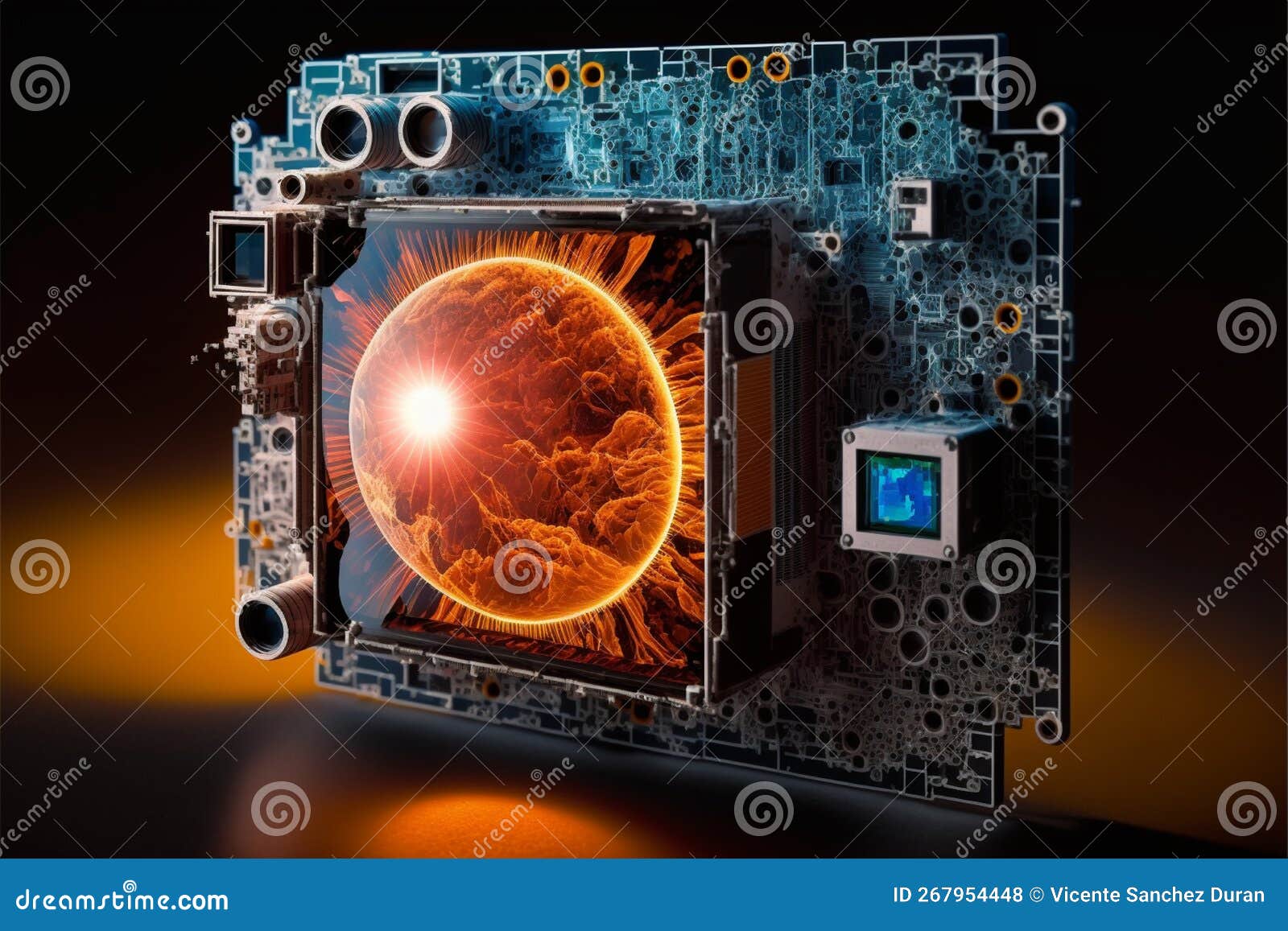 The Power of the Sun in the Solar Panels, Generative Ai Stock Photo ...