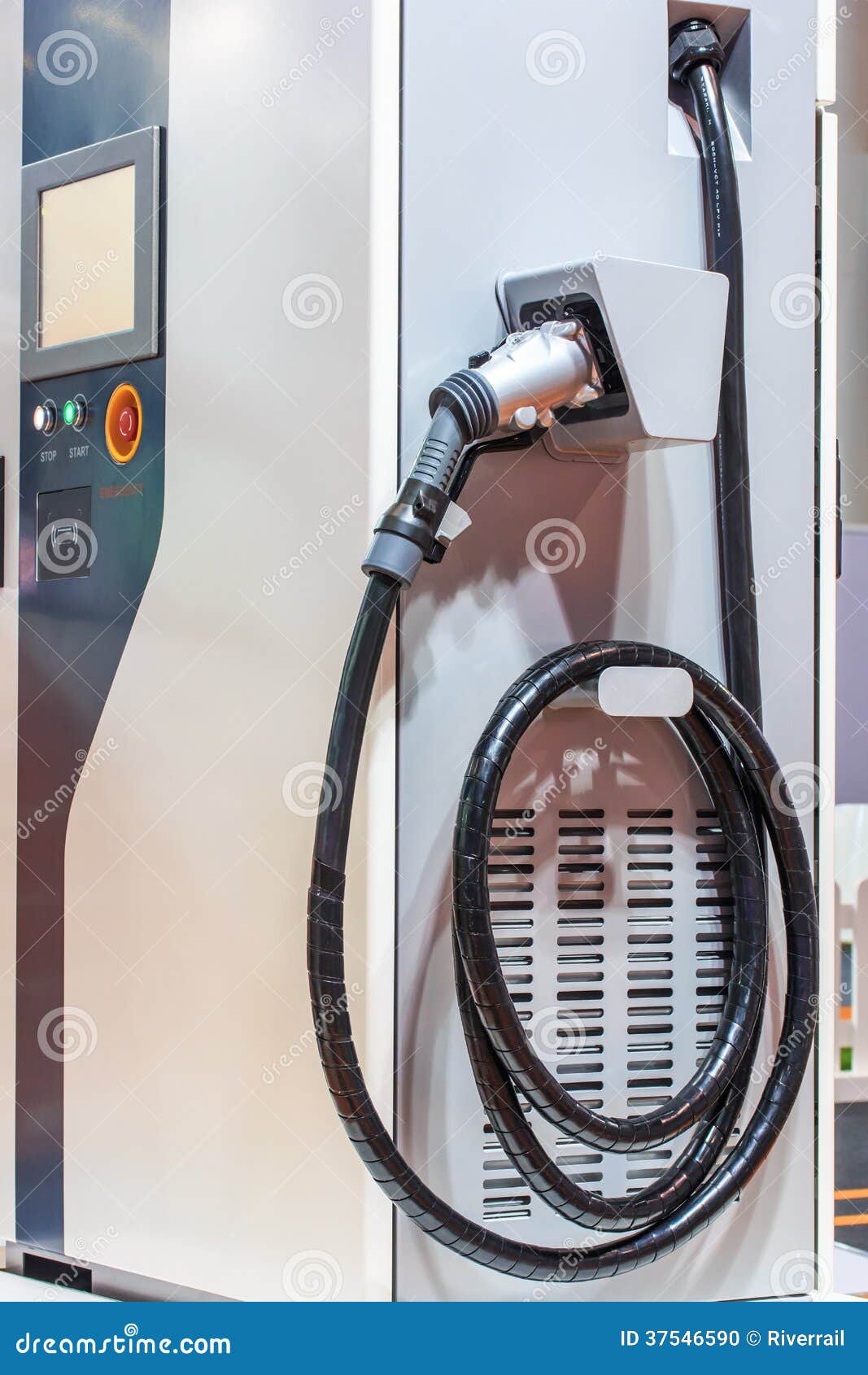 Power Supply for Charging an Electric Car Stock Photo - Image of ...