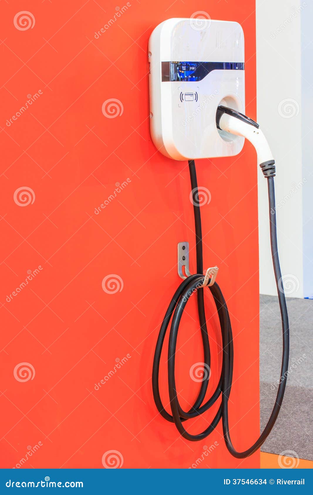 Power Supply for Charging an Electric Car Stock Photo - Image of energy ...