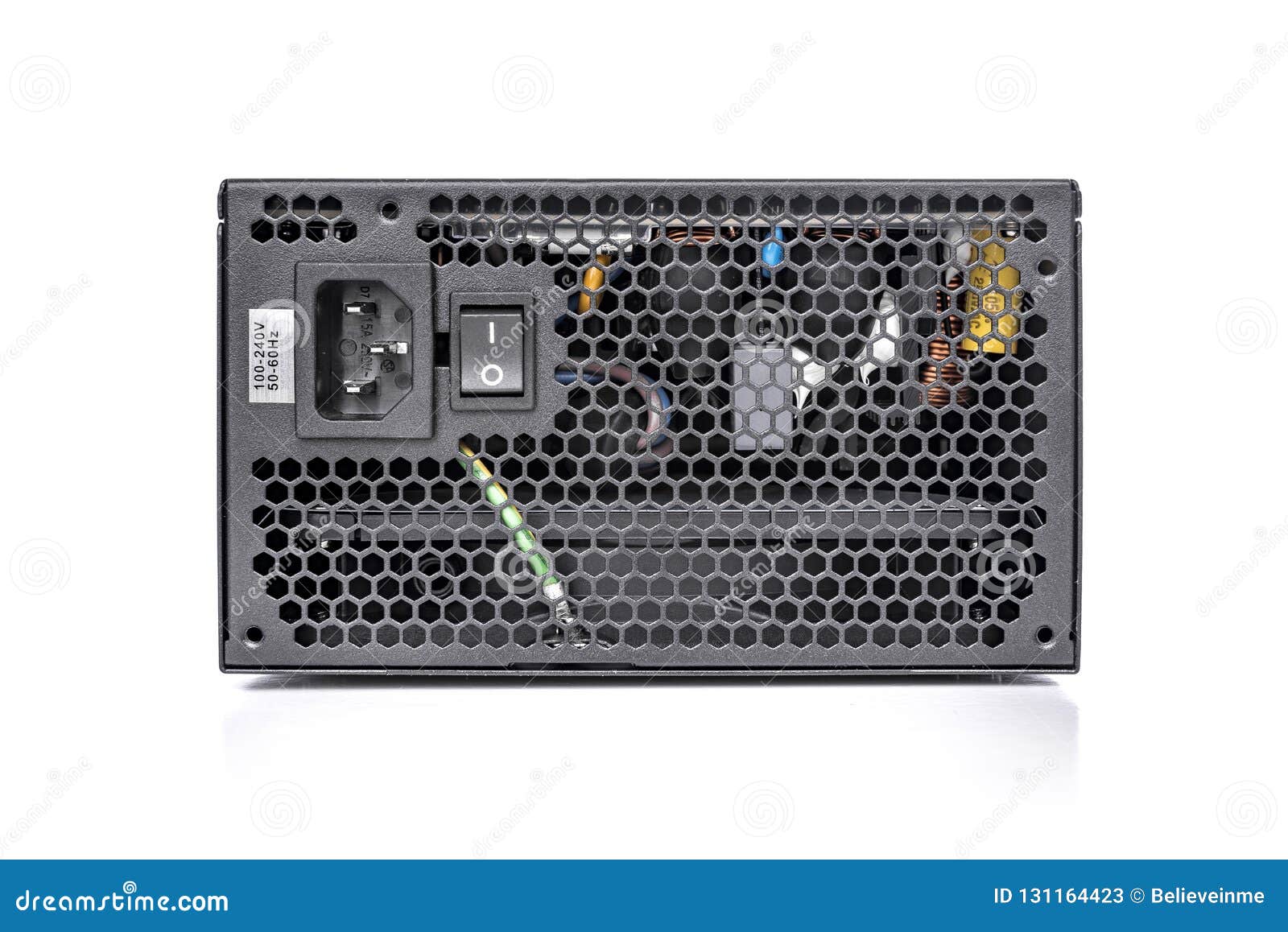 Power Supply for Computer Isolated on White Background. Stock Image ...