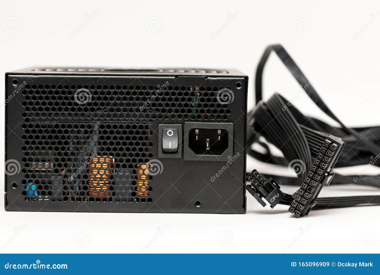 Power supply for computer stock image. Image of cable - 165096909