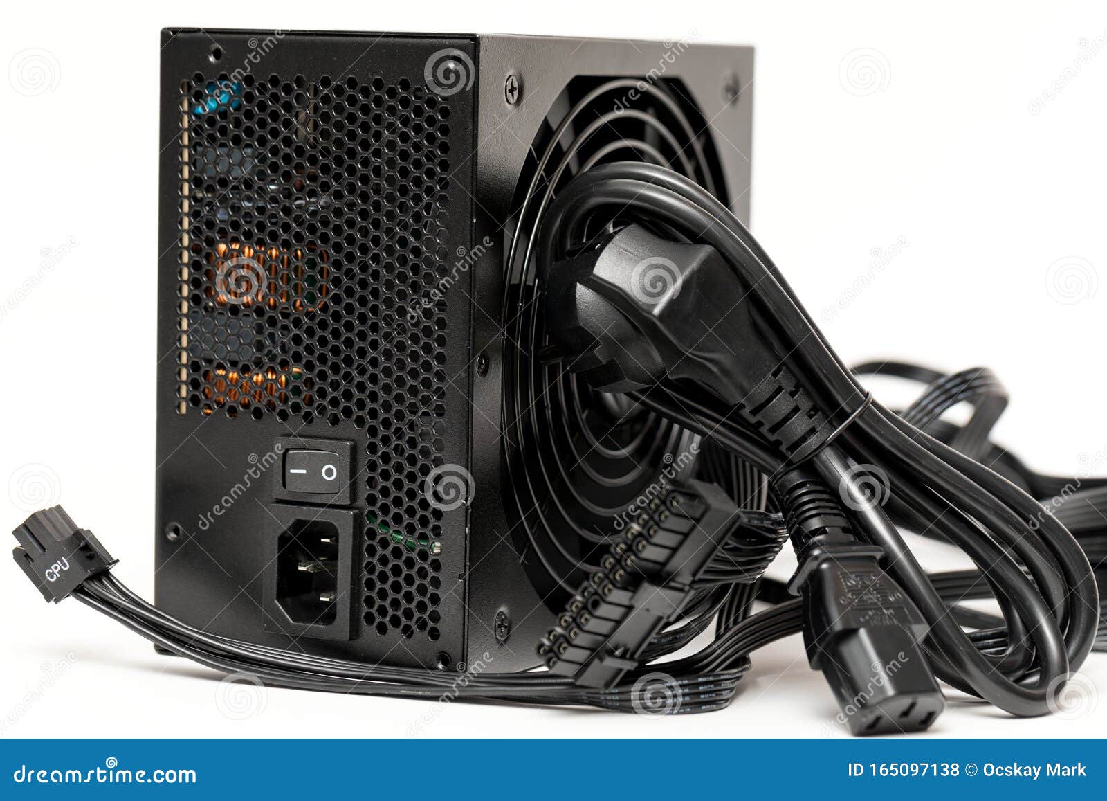 Power supply for computer stock photo. Image of panel - 165097138