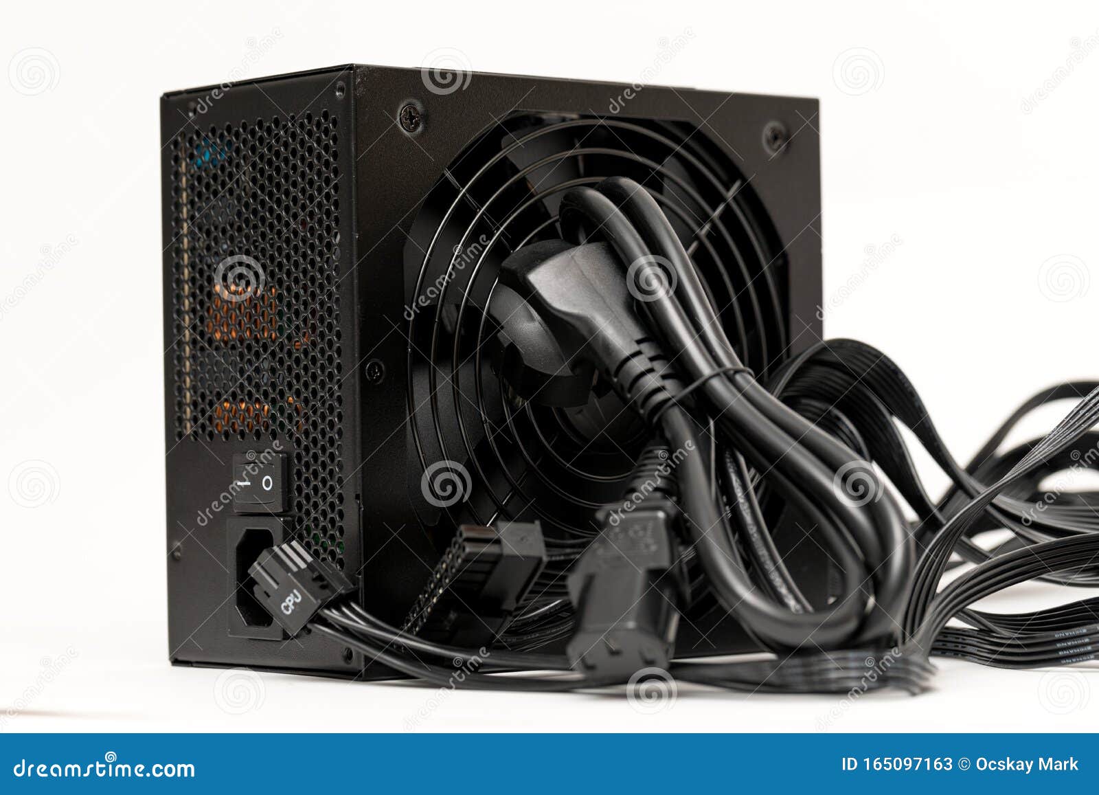 Power supply for computer stock image. Image of energy - 165097163