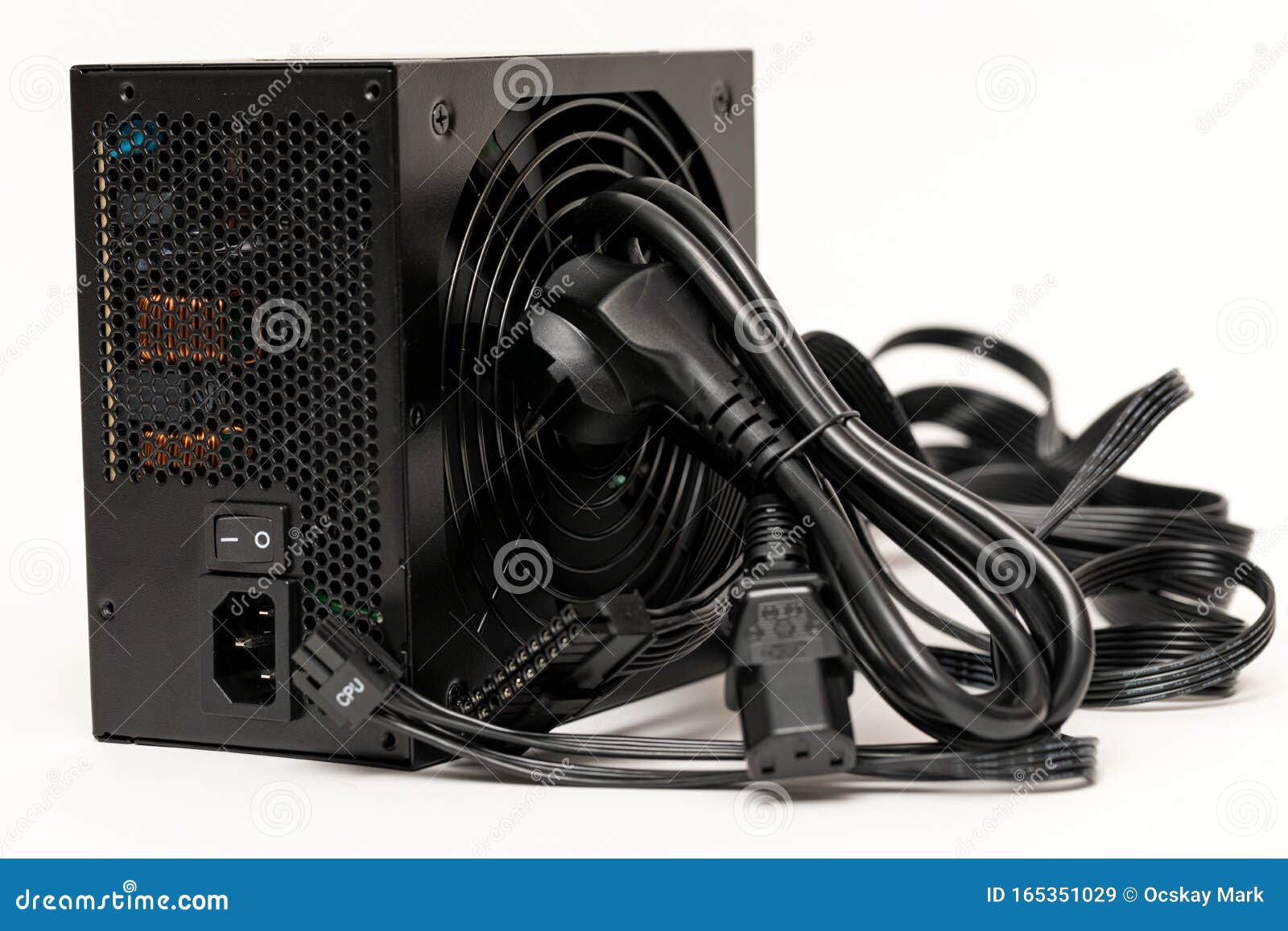 Power supply for computer stock image. Image of device - 165351029