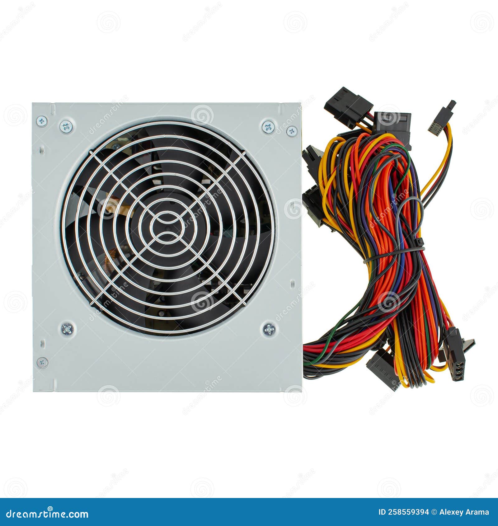 Power Supply for a Computer, a Spare Part for a Computer, on a White ...