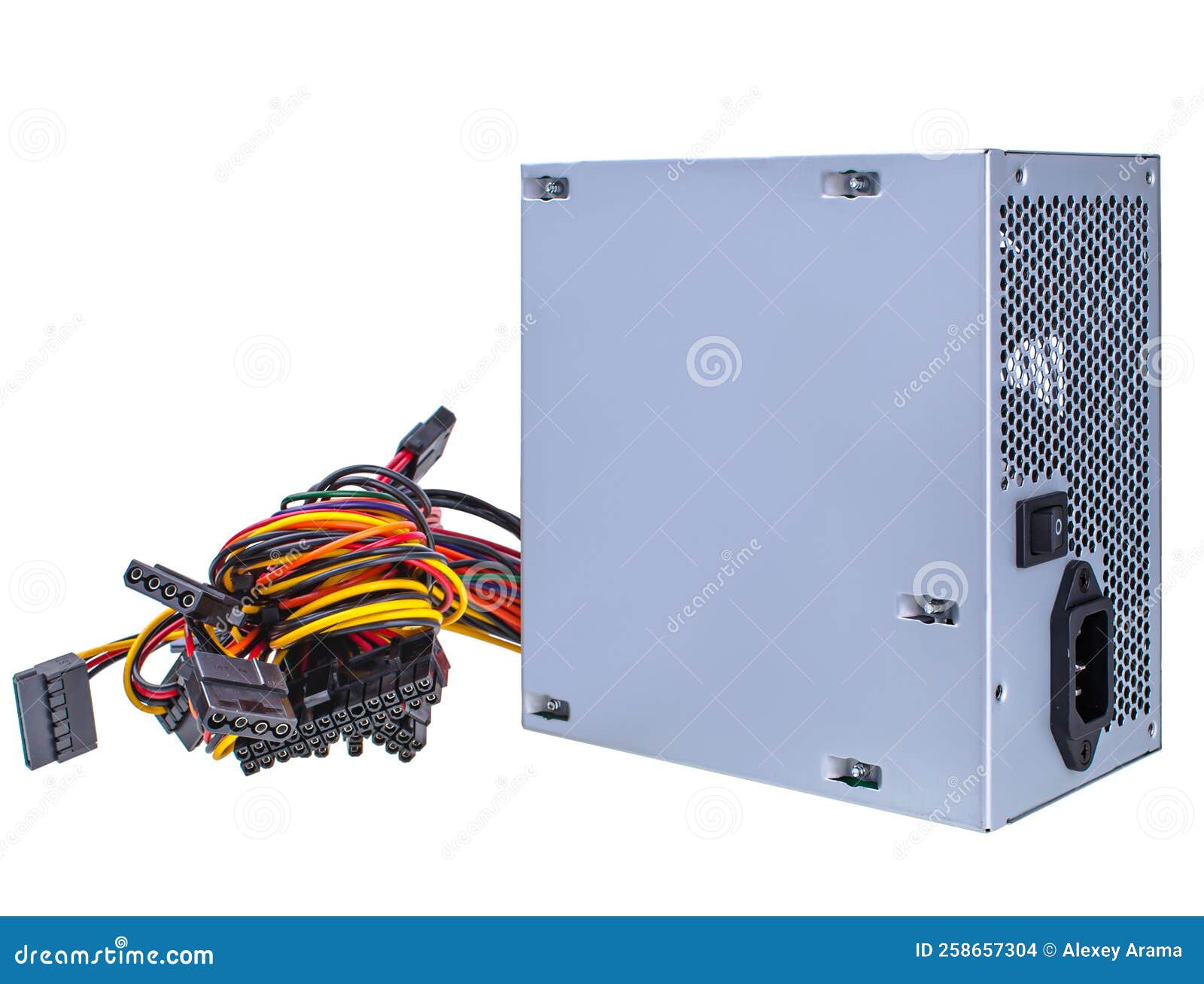 Power Supply for a Computer, a Spare Part for a Computer, on a White ...