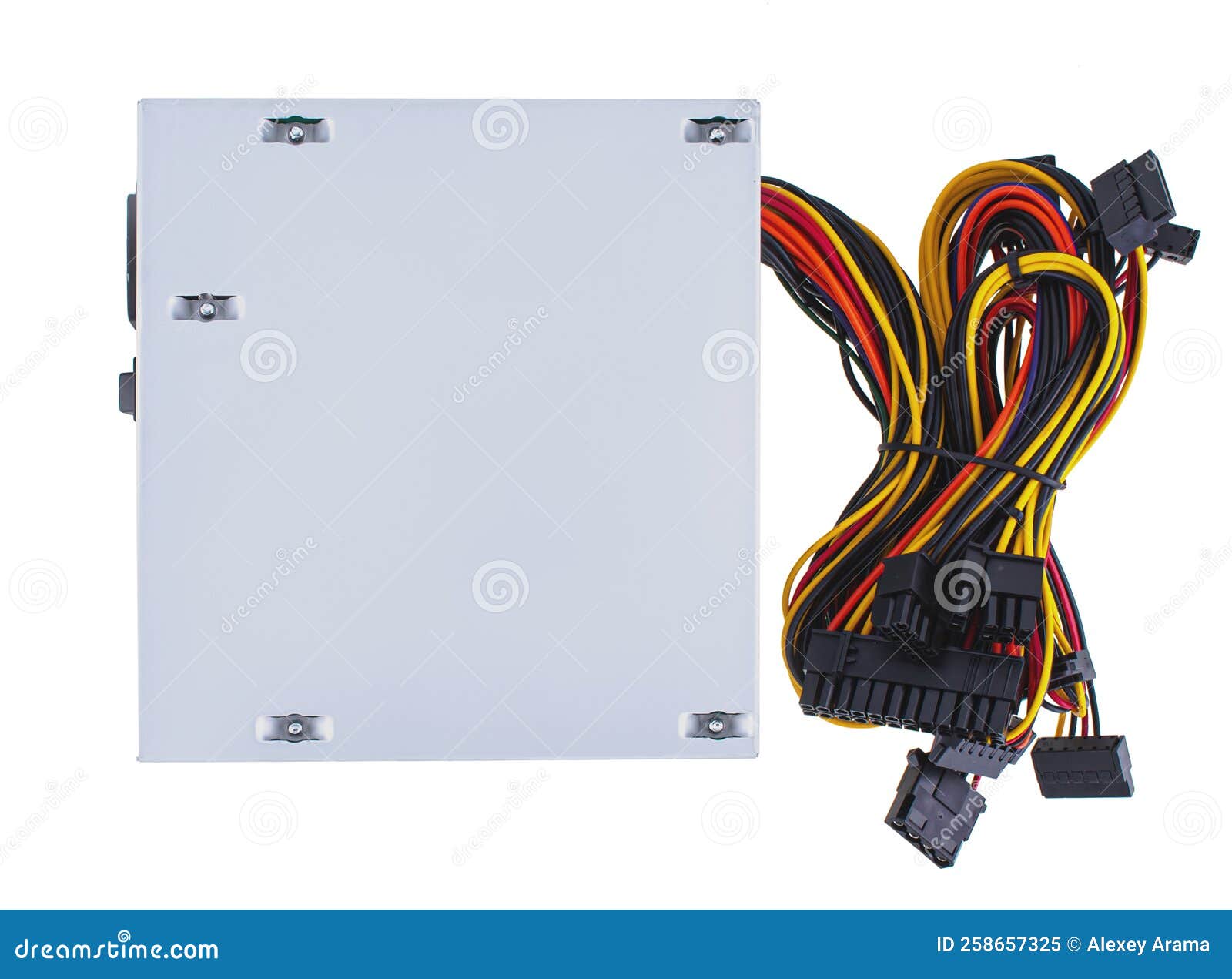 Power Supply for a Computer, a Spare Part for a Computer, on a White ...