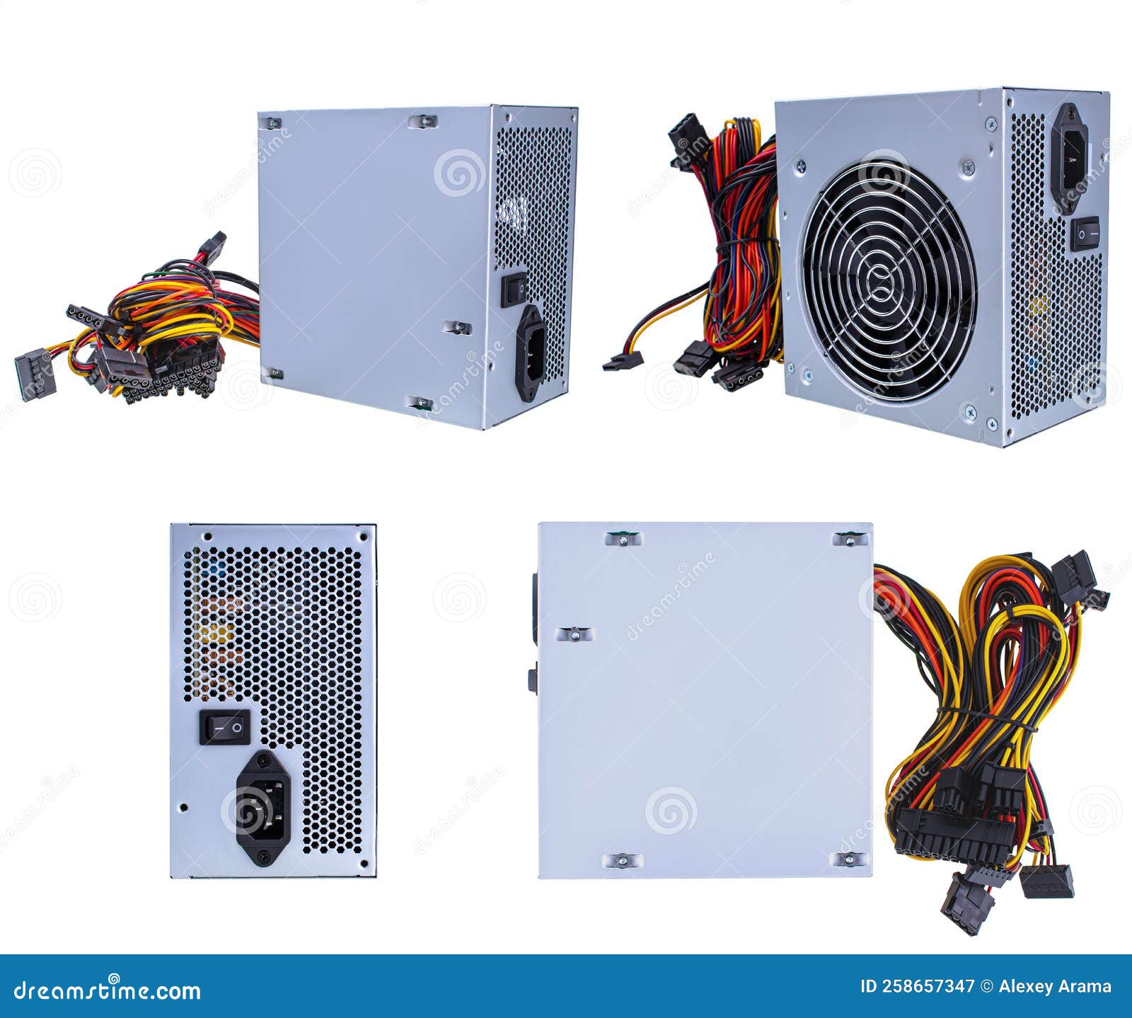 Power Supply for a Computer, a Spare Part for a Computer, on a White ...