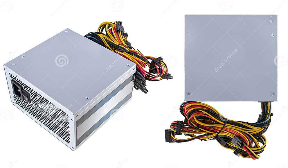 Power Supply for a Computer, a Spare Part for a Computer, on a White ...