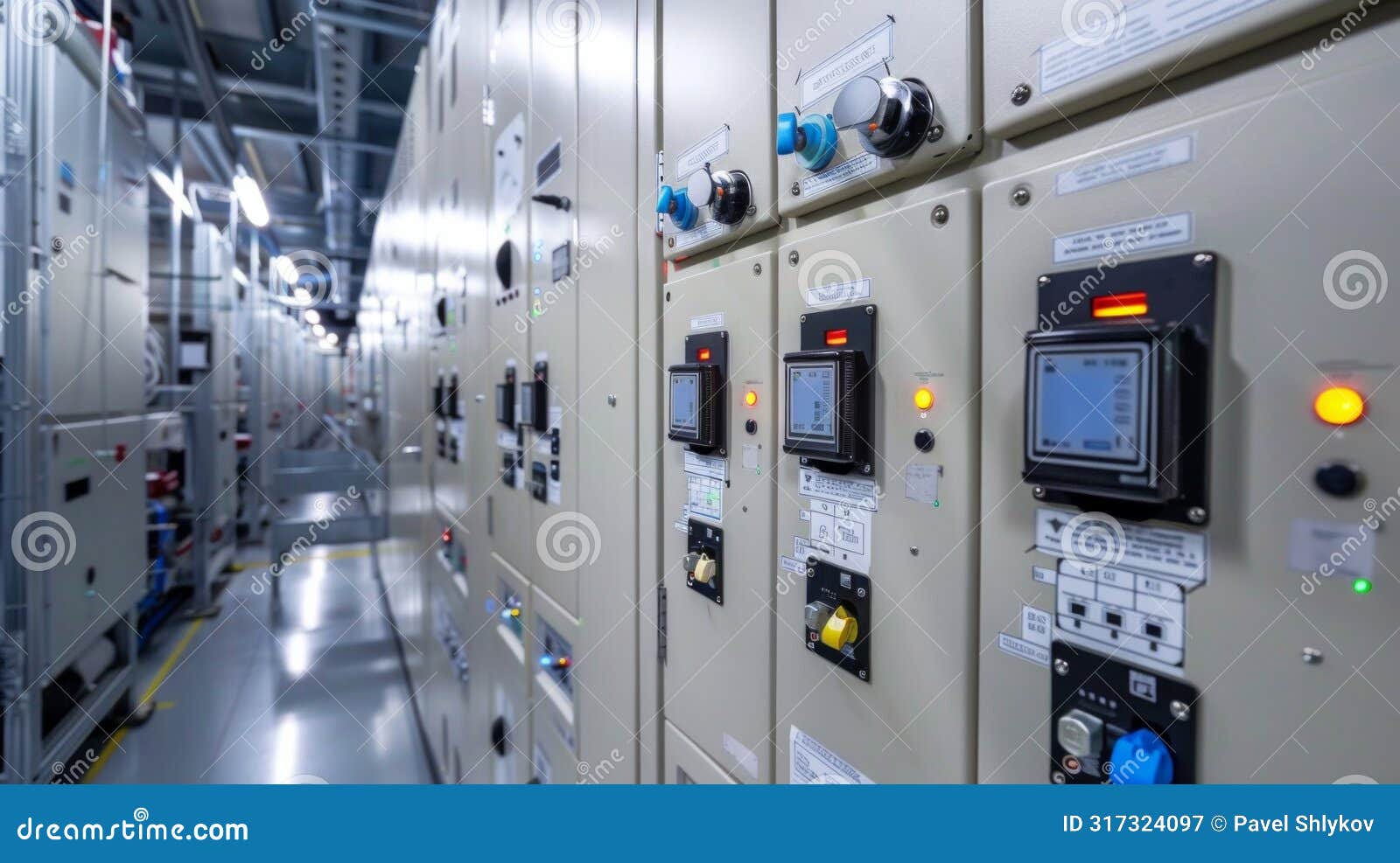 Power Supply of Data Center, Server Room Stock Image - Image of standby ...