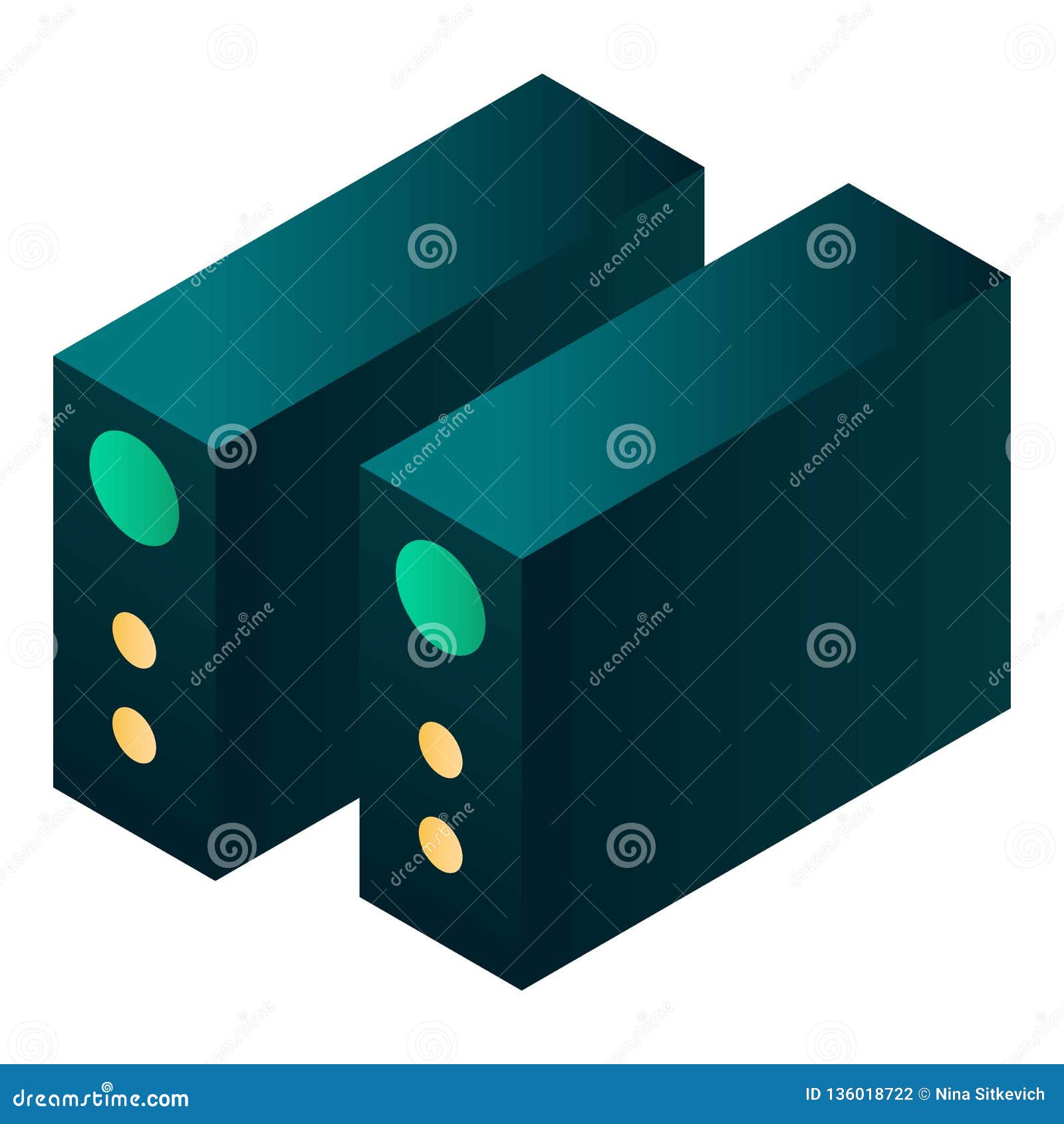 Power Supply Device Icon, Isometric Style Stock Vector - Illustration ...