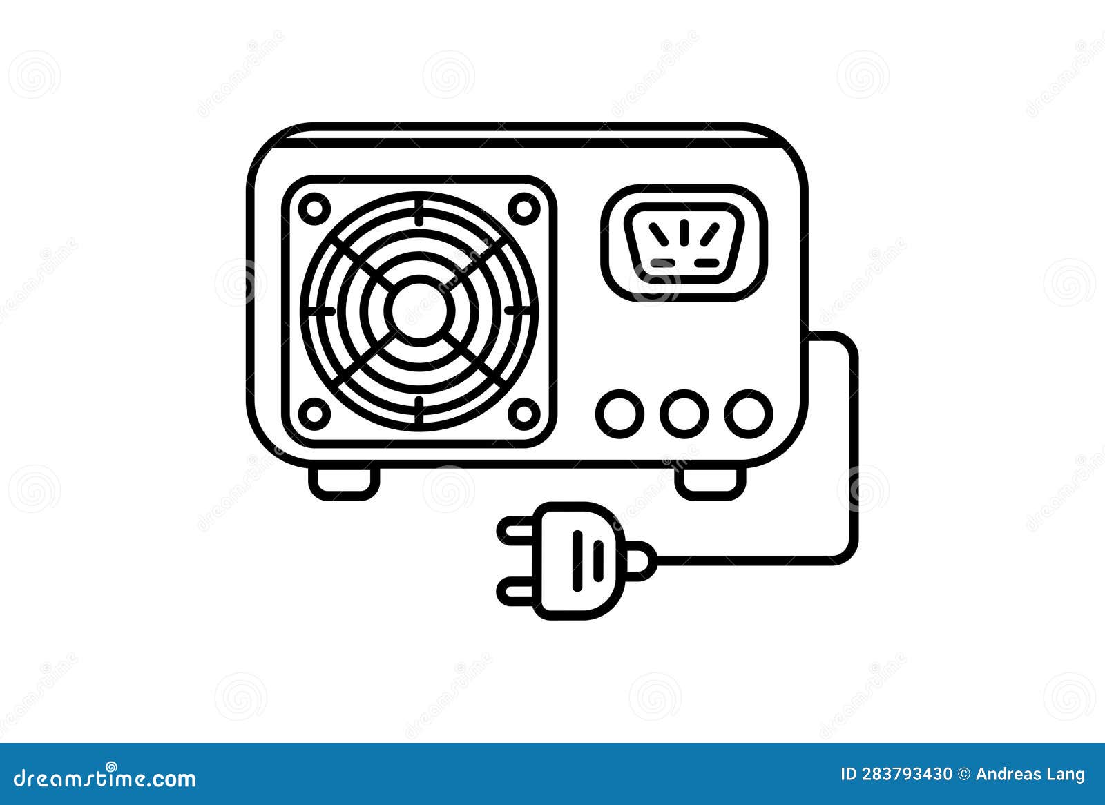 Power Supply Flat Icon Minimalist Technology Symbol Pc Hardware Sign ...